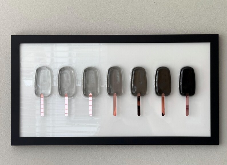 Large Black Ombre Popsicle Resin Wall Art: Handmade Pop Art Decor ...