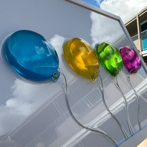 Balloon Resin Wall Art (12x16), Balloon Pop Art, Epoxy Home Decor ...