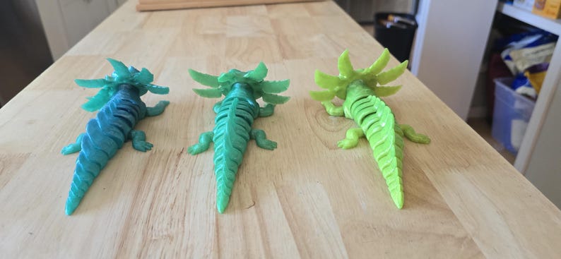 Rubber Articulated Axolotl - Etsy