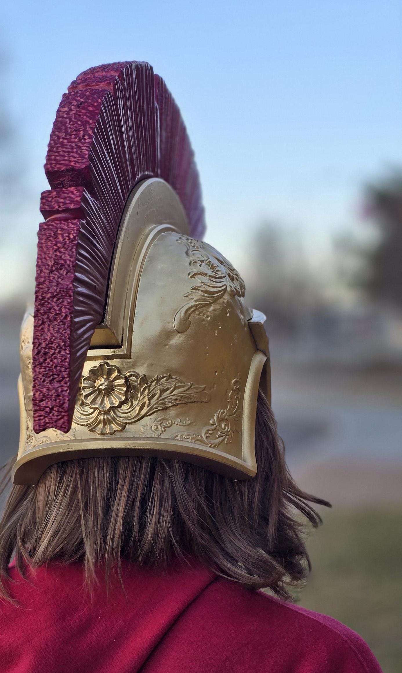 Handgefertigter Steampunk Helm, signiert für LARP, Cosplay und Display ...
