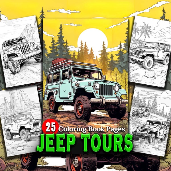 Jeep Coloring Page - Etsy