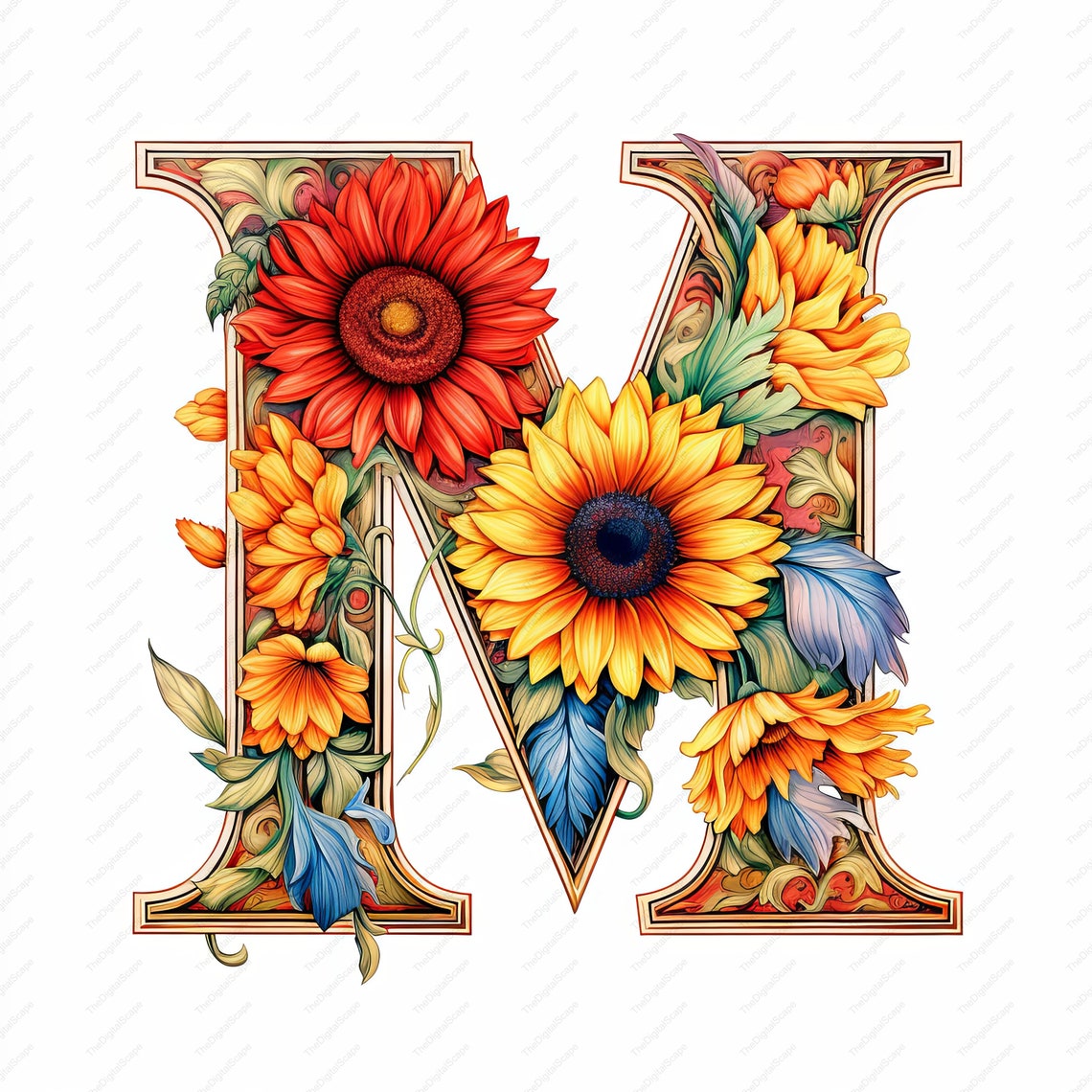 Letter M Clipart 10 High Quality Jpgs, Alphabet Print, Scrapbooks ...