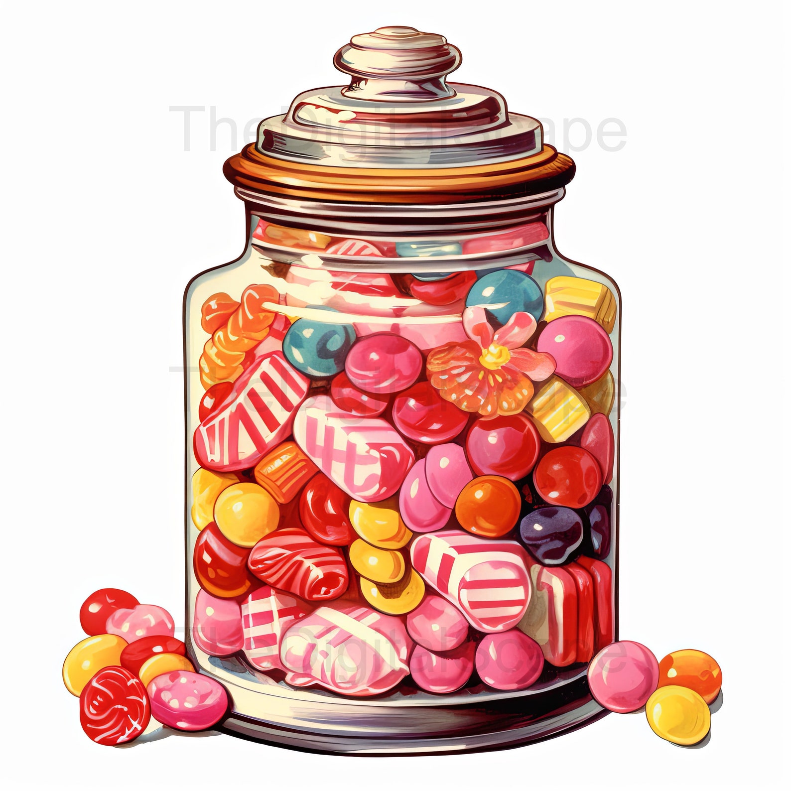 Retro Candy Jar Clipart – High-quality JPG Images (instant Download) - Etsy