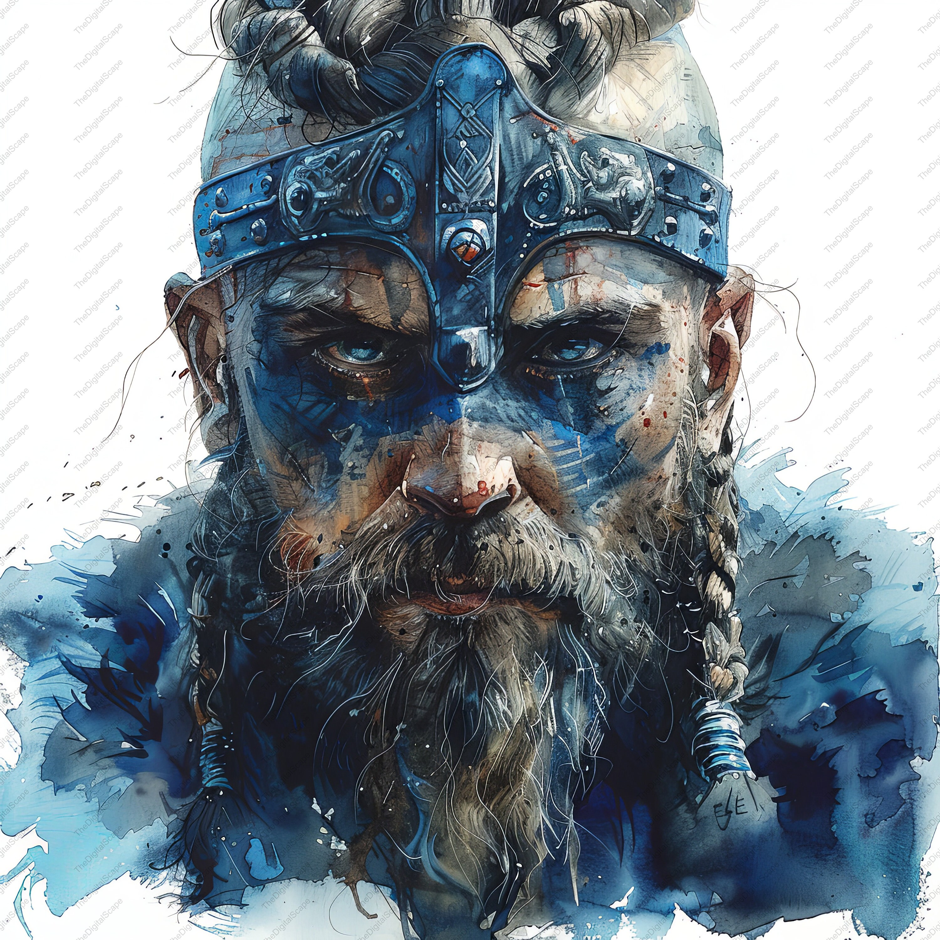 10 Viking Portraits Clipart High Quality Jpgs, Scrapbooks, Digital ...