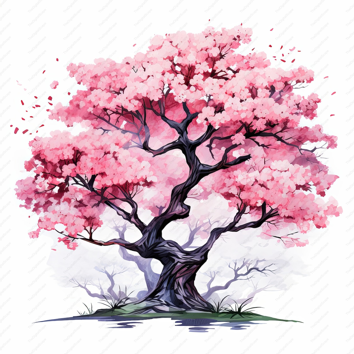 Cherry Blossom Tree Clipart 10 High Quality Jpgs, Scrapbooks, Digital ...