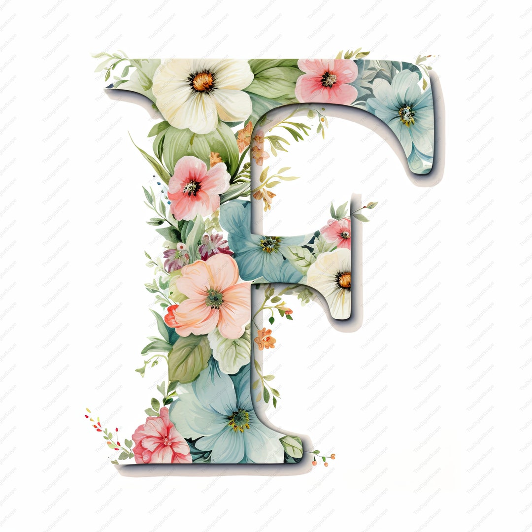 Letter F Clipart - 10 High Quality Jpgs, Alphabet Print, Scrapbooks ...