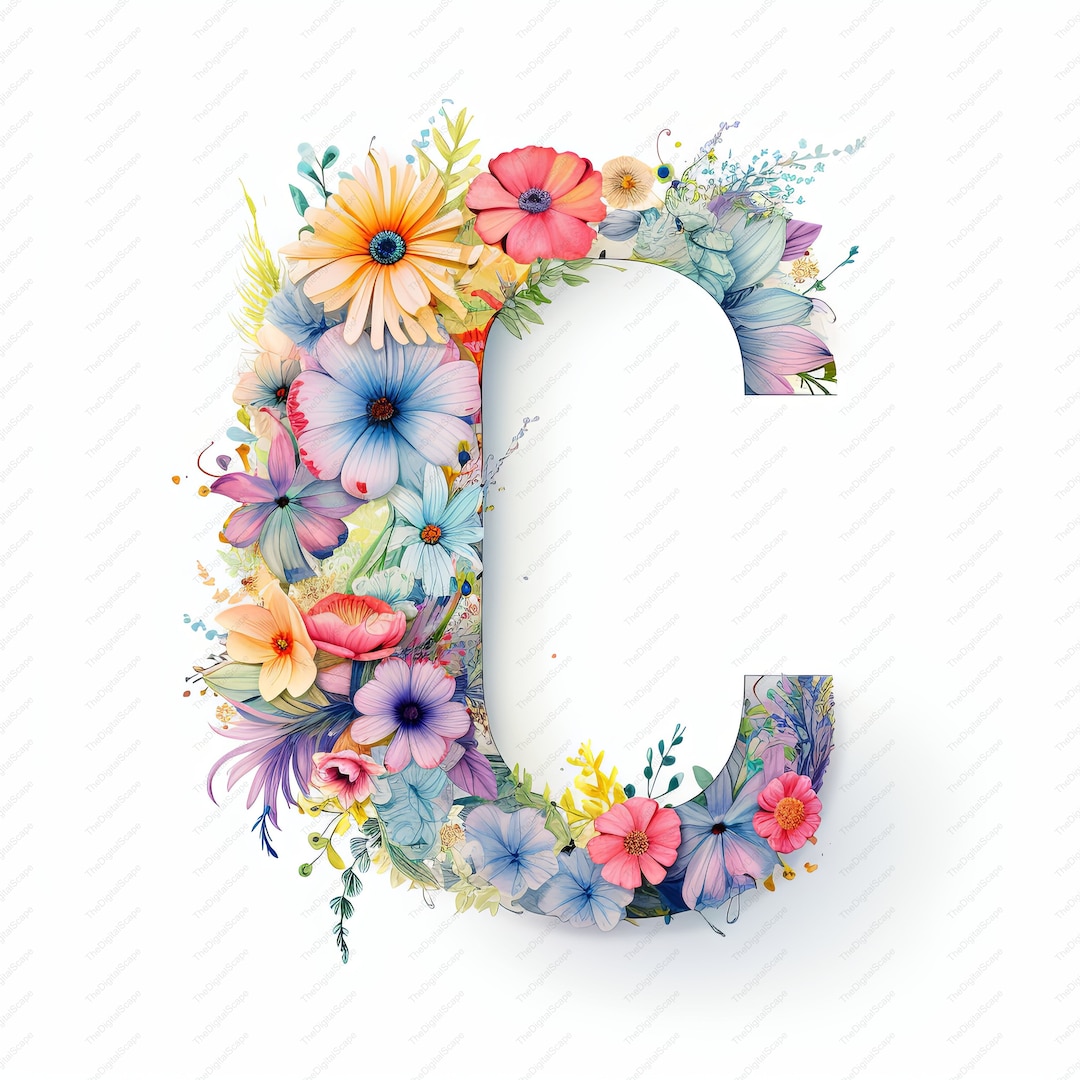 Letter C Clipart - 10 High Quality Jpgs, Alphabet Print, Scrapbooks ...