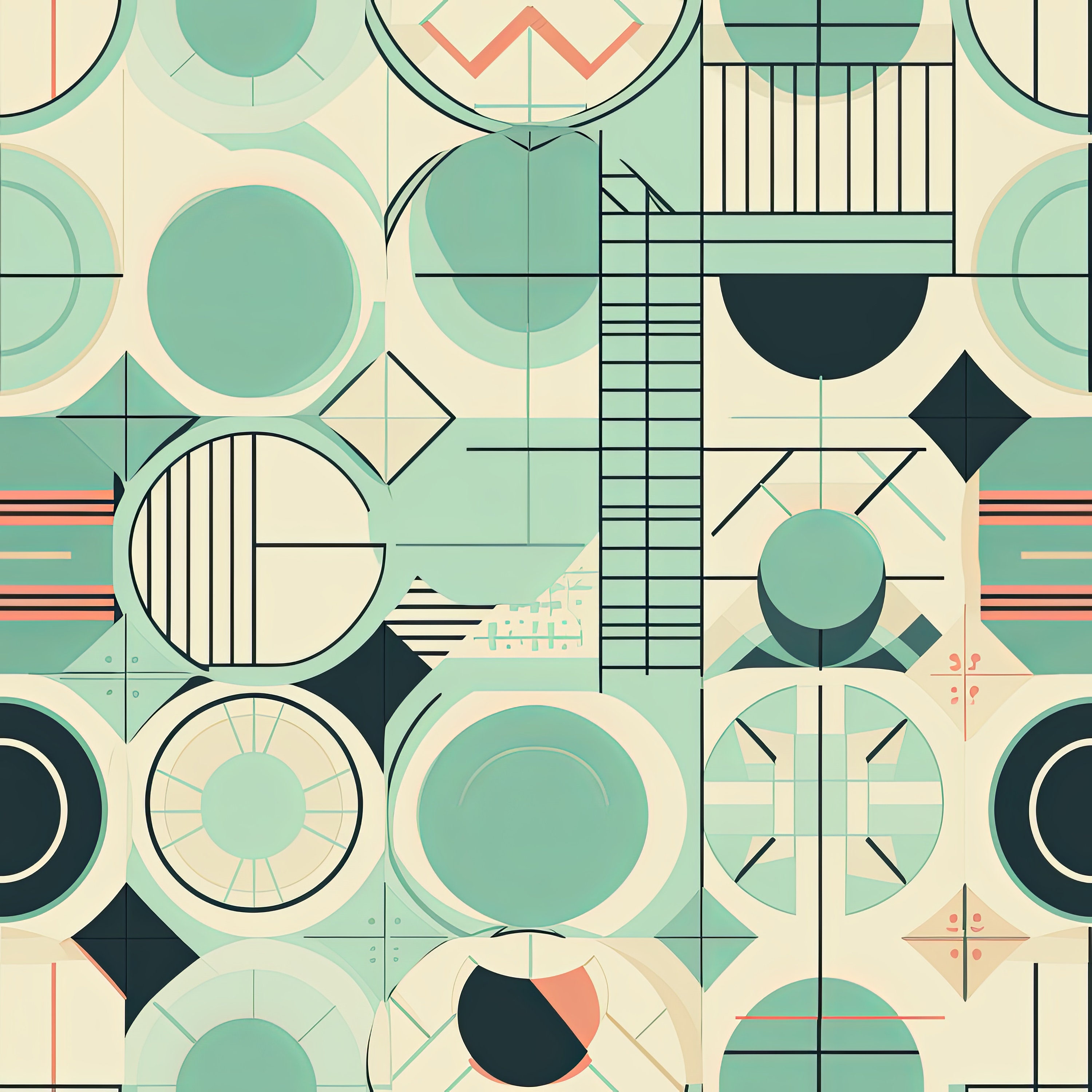 Retro Geometric Patterns Clipart 20 High Quality Jpgs, Scrapbooks ...