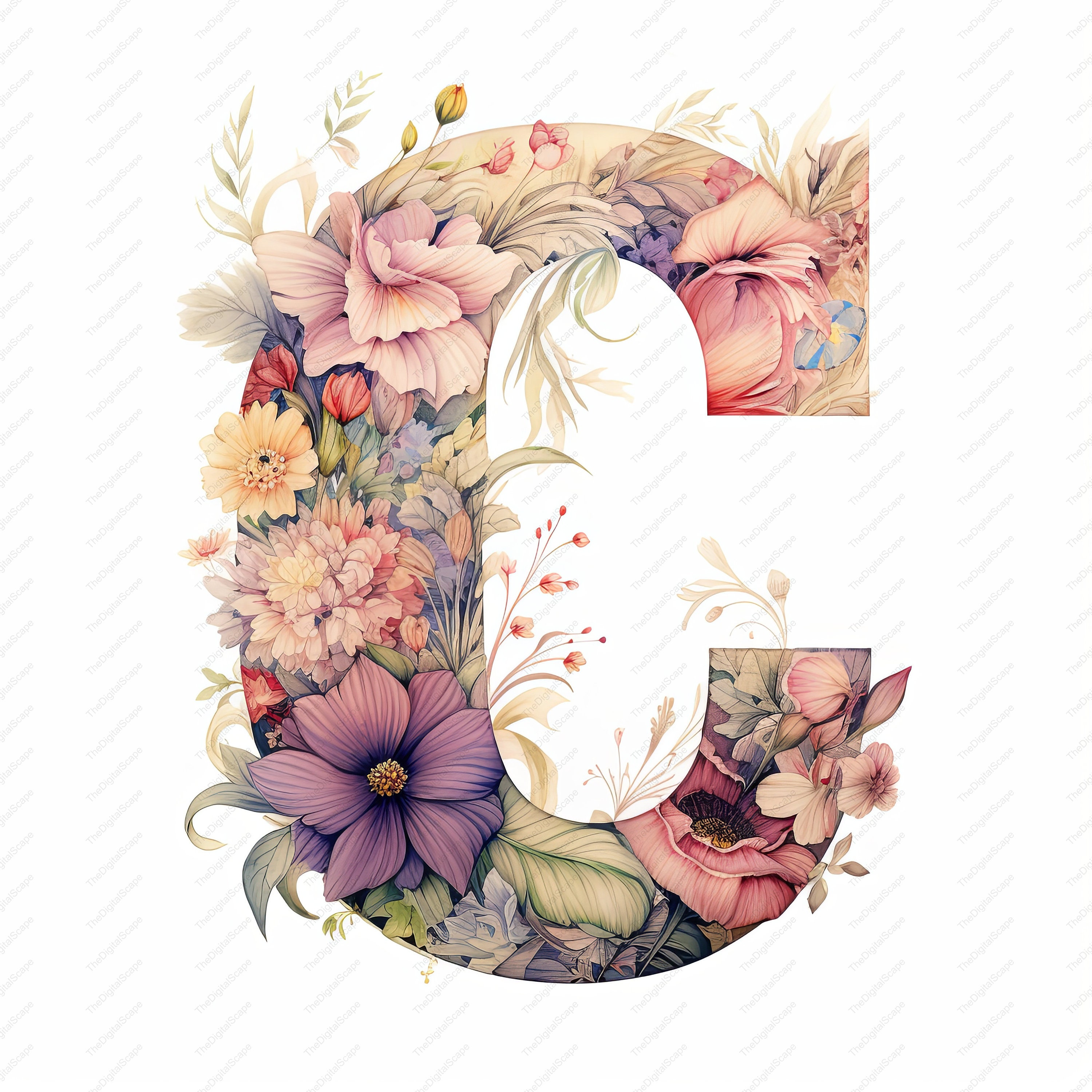 Letter C Clipart 10 High Quality Jpgs, Alphabet Print, Scrapbooks ...