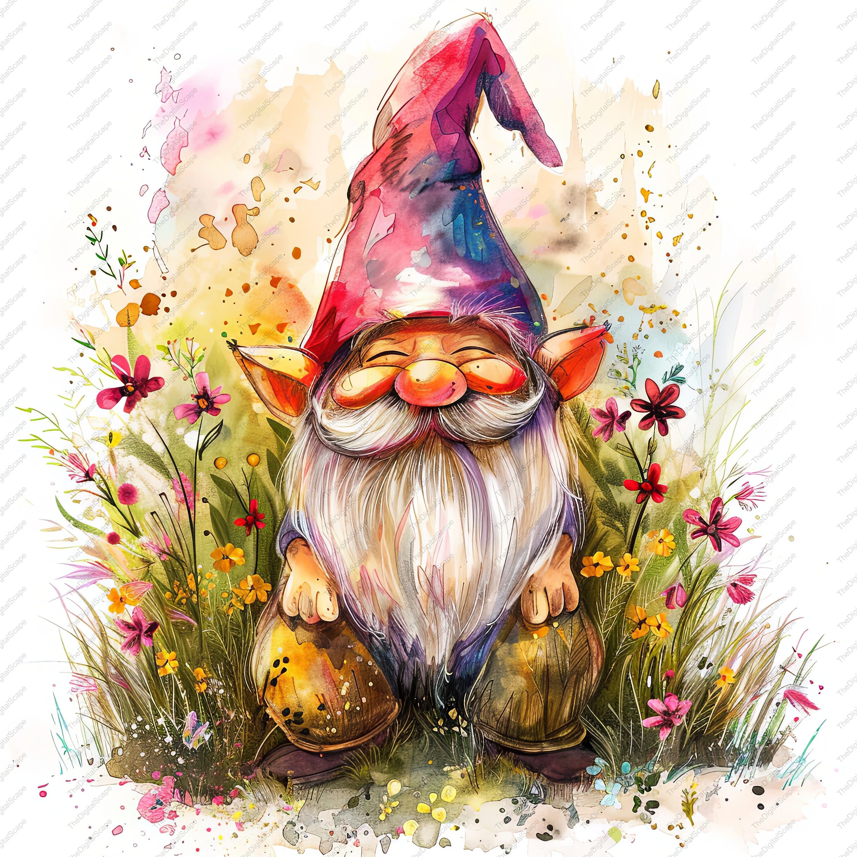 Spring Gnomes Clipart, 10 High Quality Jpgs, Nursery Art, Digital ...