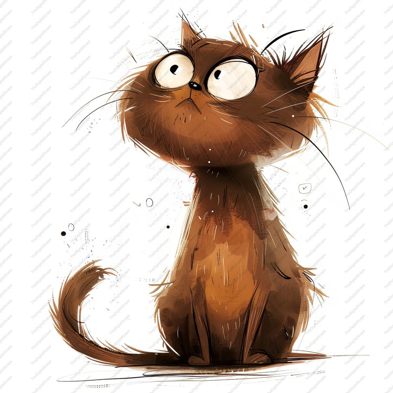 10 High Quality Designs of Crazy Cats Clip Art 10 Jpgs - Digital Print ...