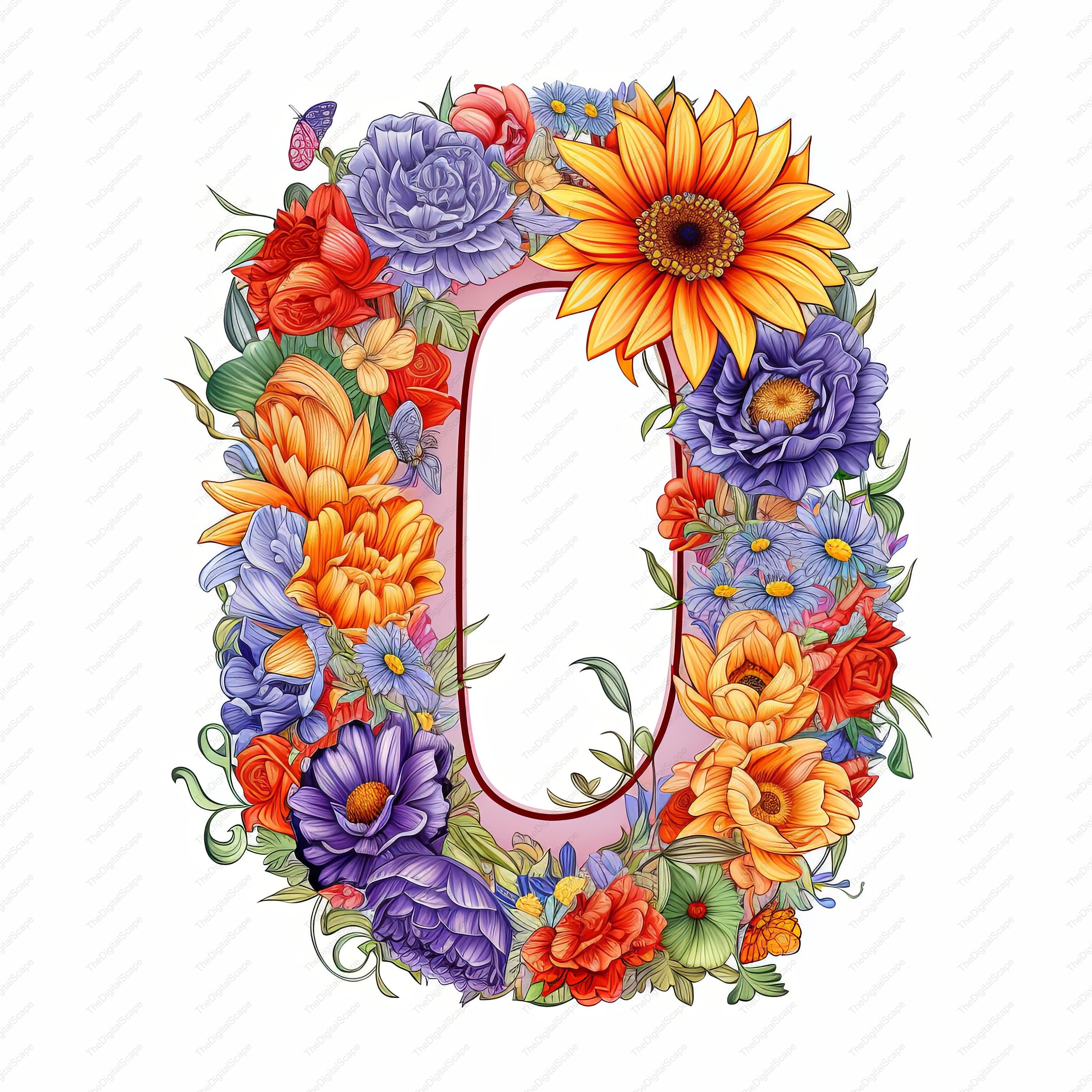 Letter O Clipart - 10 High Quality Jpgs, Alphabet Print, Scrapbooks ...