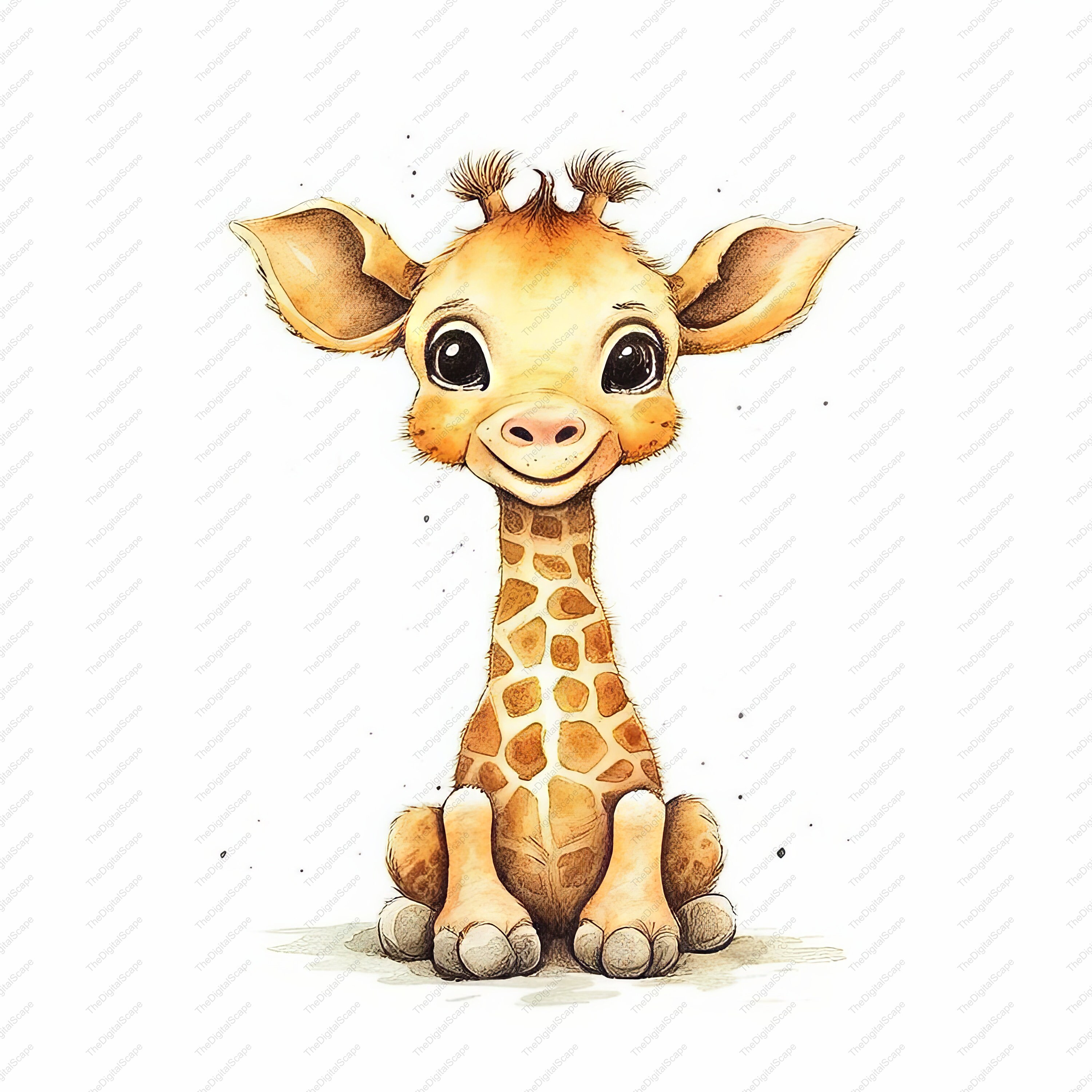 Cute Baby Giraffe Clipart - 10 High Quality Jpgs, Scrapbooks, Digital ...