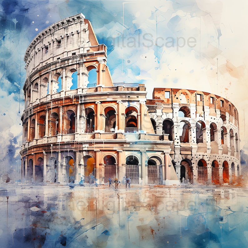 Roman Colosseum Clipart 10 High Quality Jpgs, Scrapbooks, Digital Craft ...