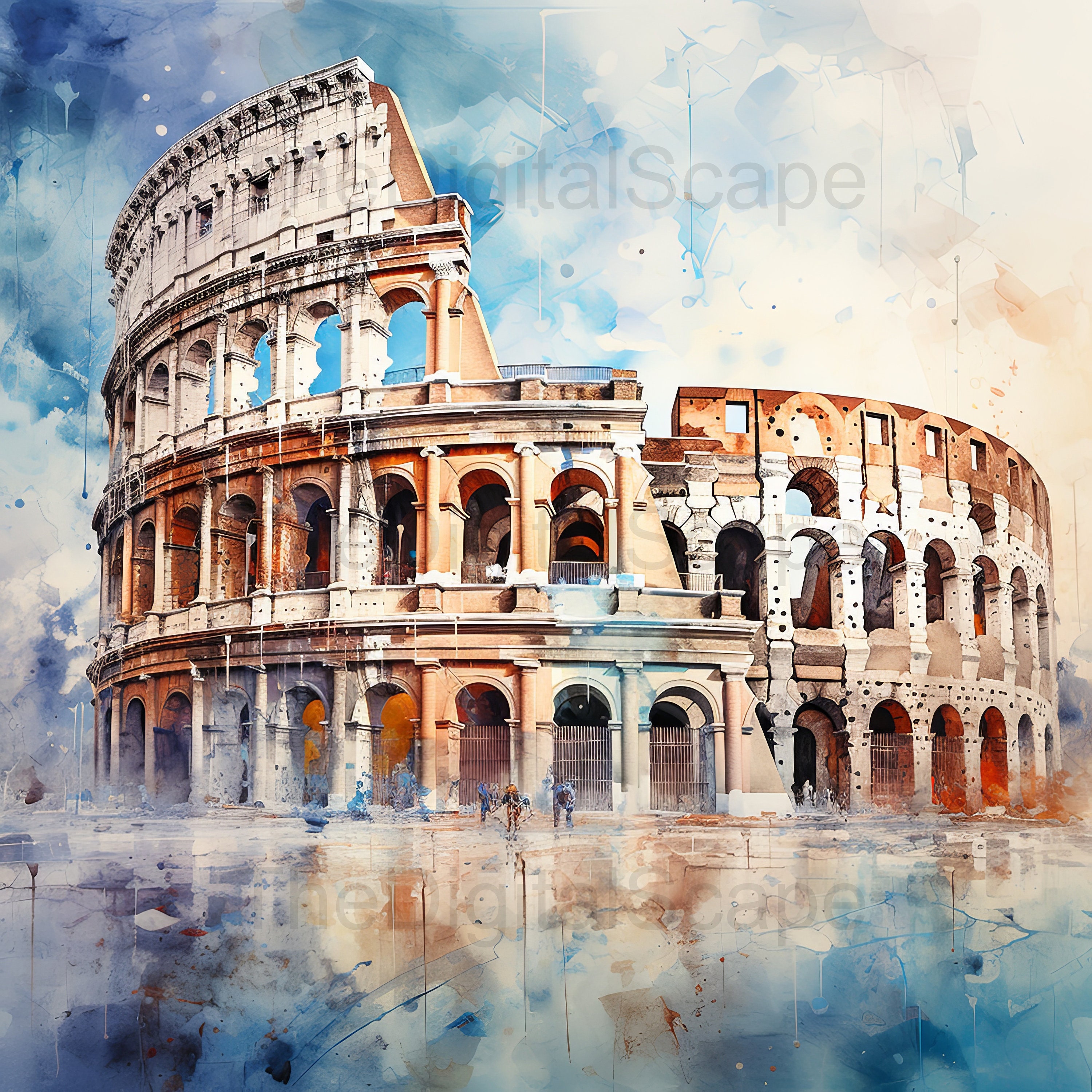 Roman Colosseum Clipart 10 High Quality Jpgs, Scrapbooks, Digital Craft ...