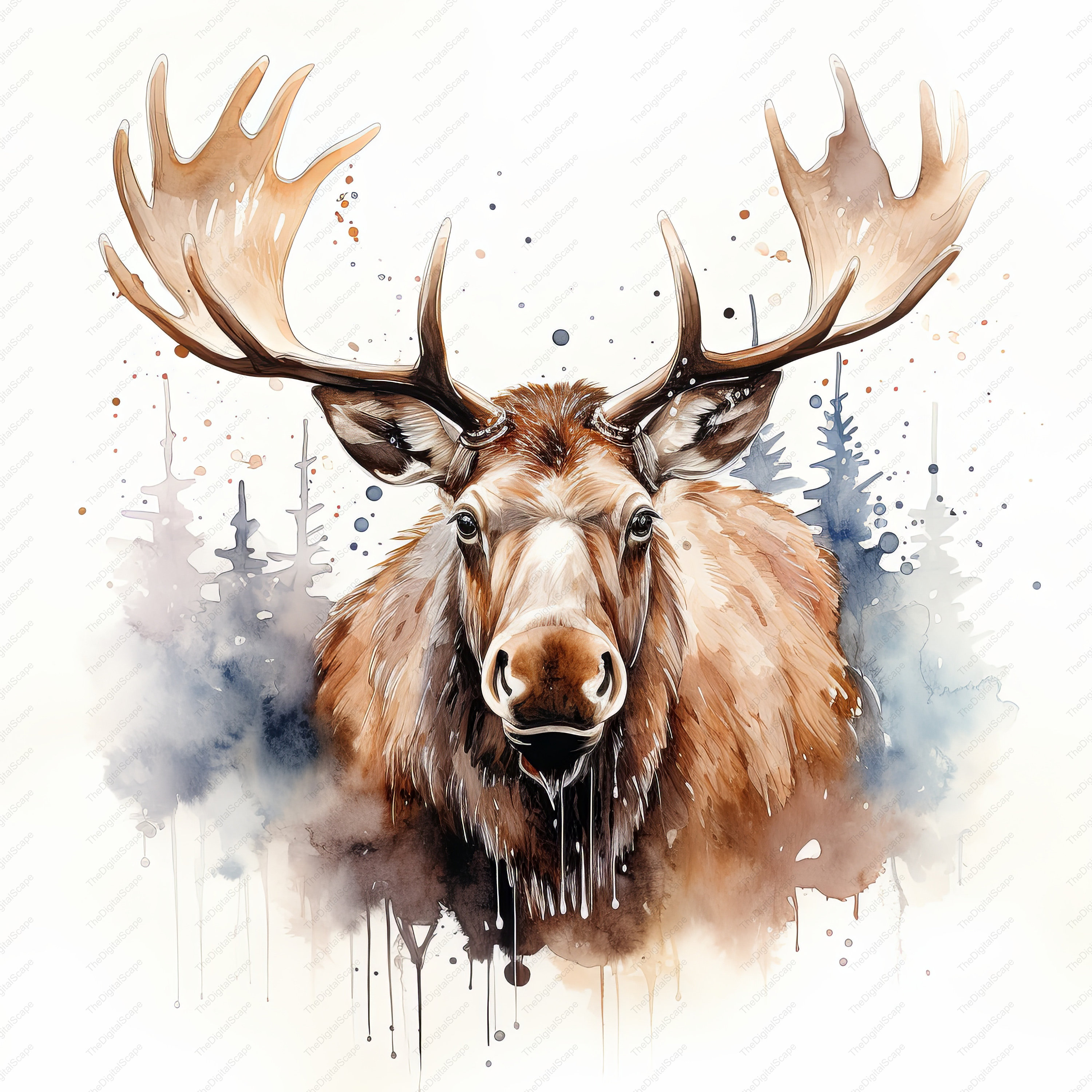 Moose Clipart 10 High Quality Jpgs, Scrapbooks, Digital Craft, Digital ...