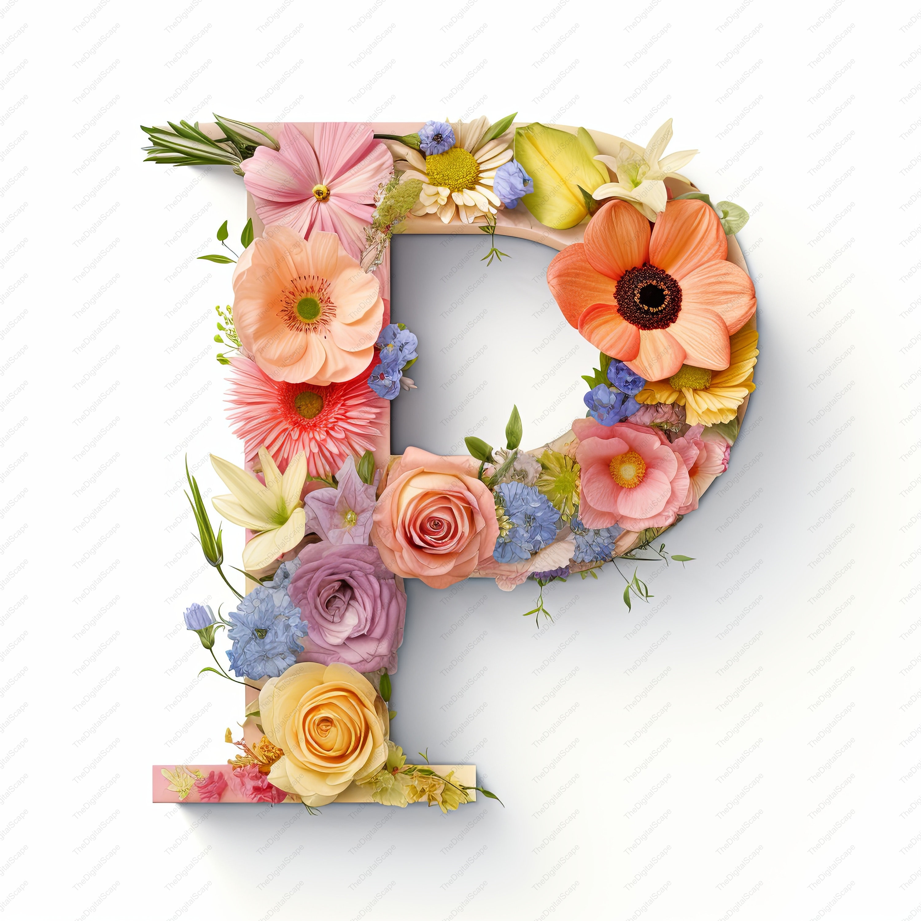 Letter P Clipart - 10 High Quality Jpgs, Alphabet Print, Scrapbooks ...