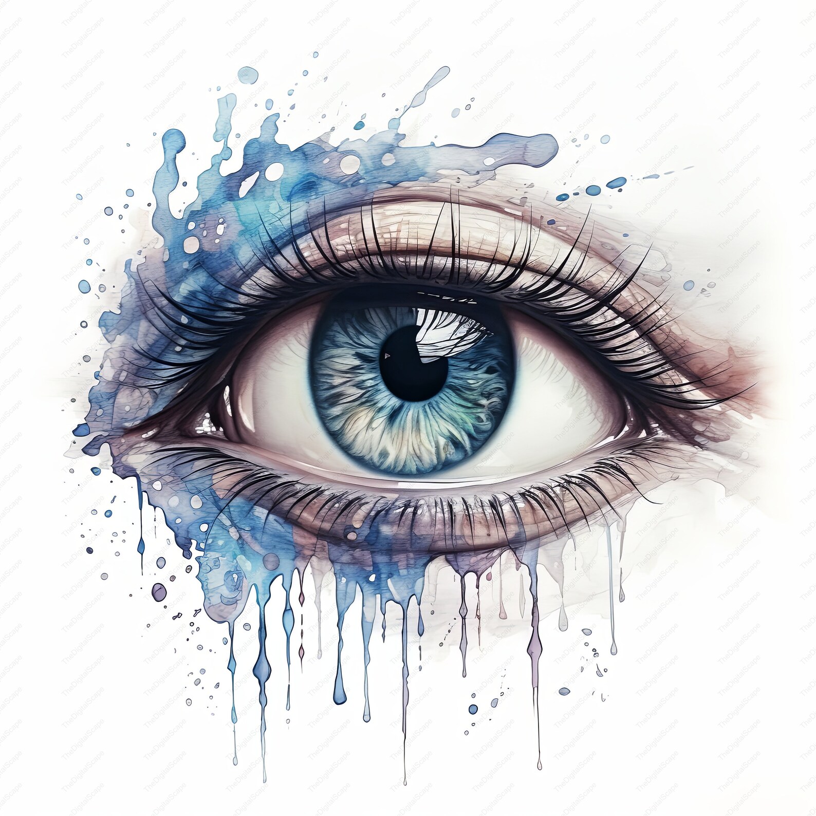 Colourful Eyes Clipart - 12 High Quality Jpgs, Scrapbooks, Digital ...