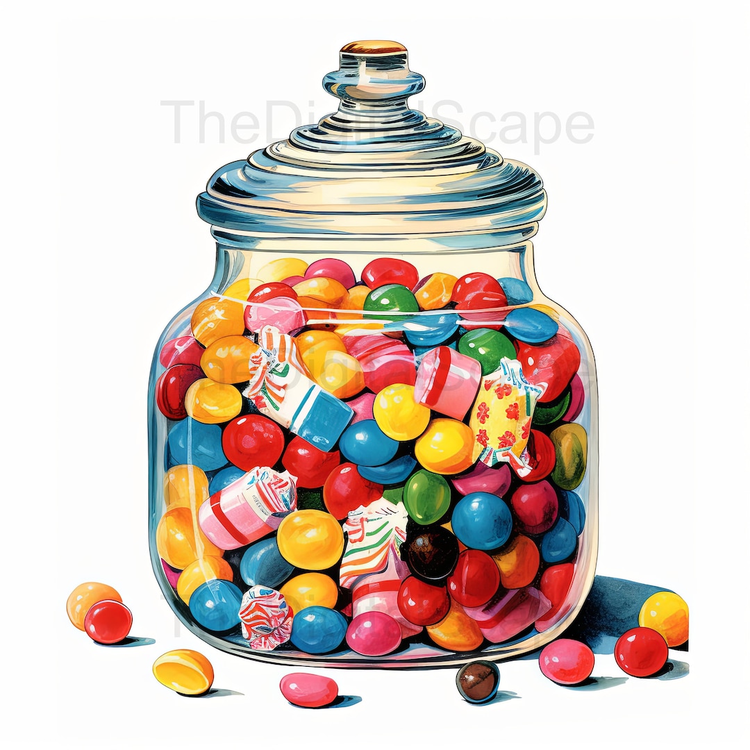 Retro Candy Jar Clipart – High-quality JPG Images (instant Download) - Etsy