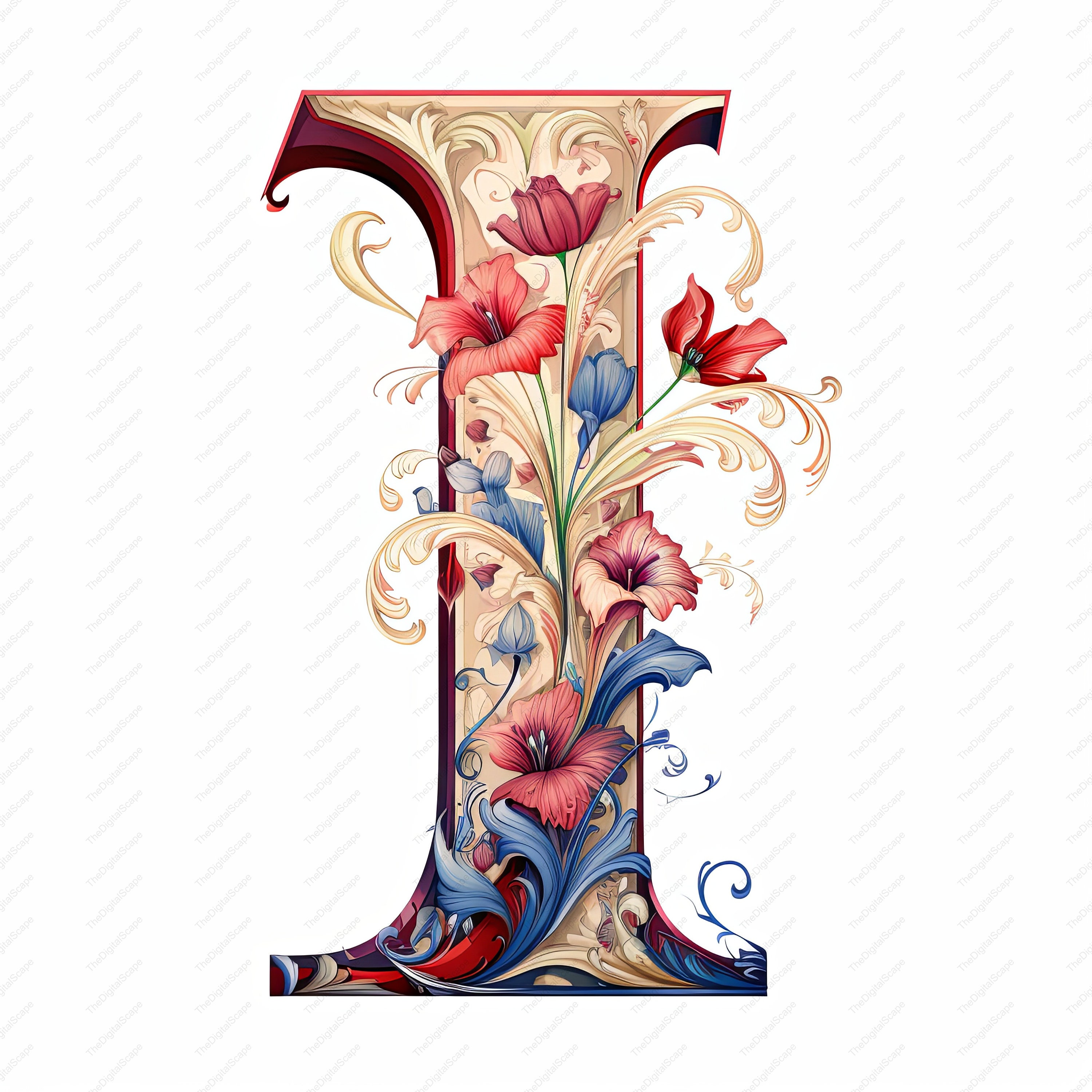 Letter I Clipart 10 High Quality Jpgs, Alphabet Print, Scrapbooks ...