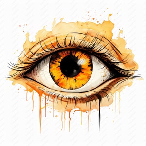 Colorful Eye Clipart – High Quality Jpgs, Commercial Use (instant ...