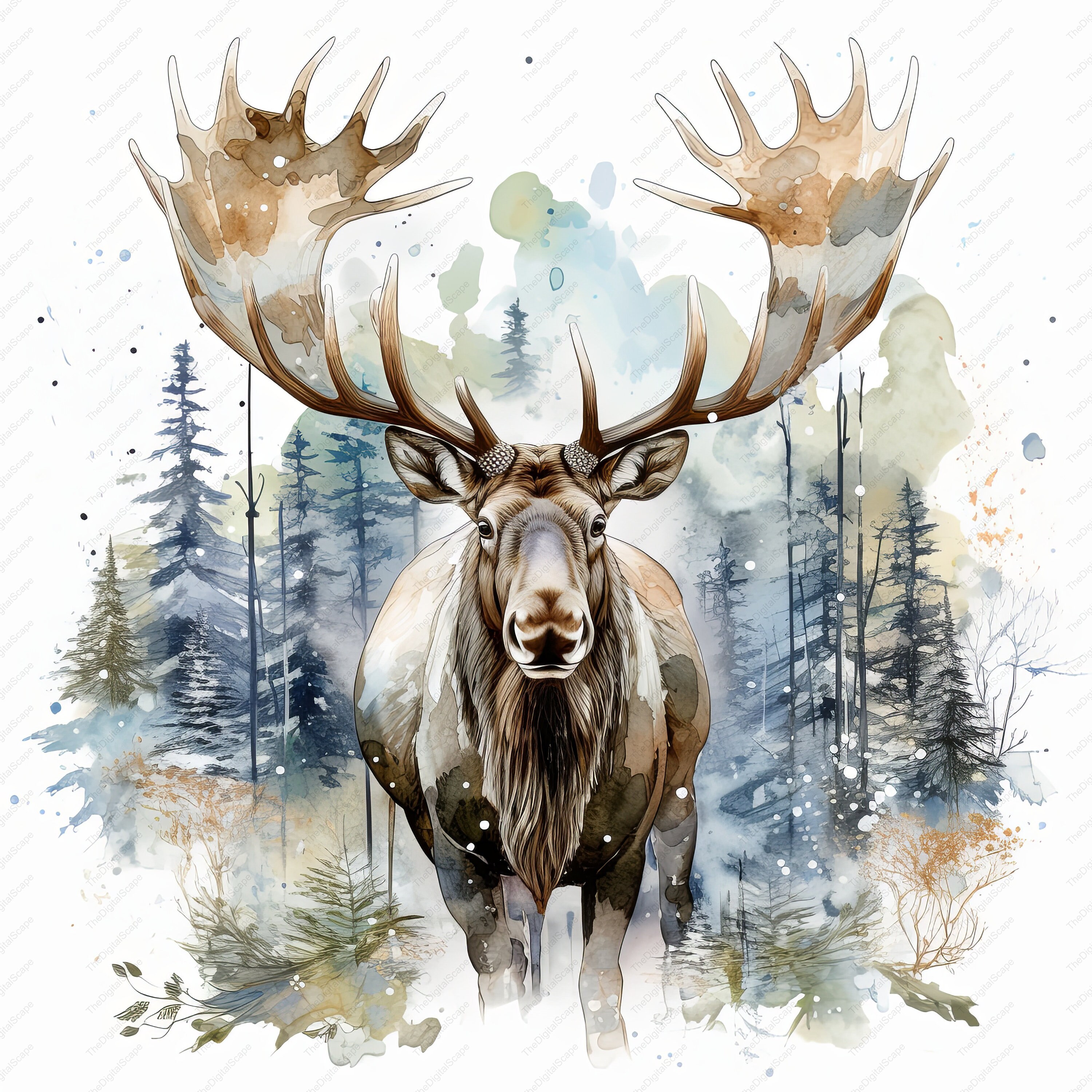 Moose Clipart 10 High Quality Jpgs, Scrapbooks, Digital Craft, Digital ...