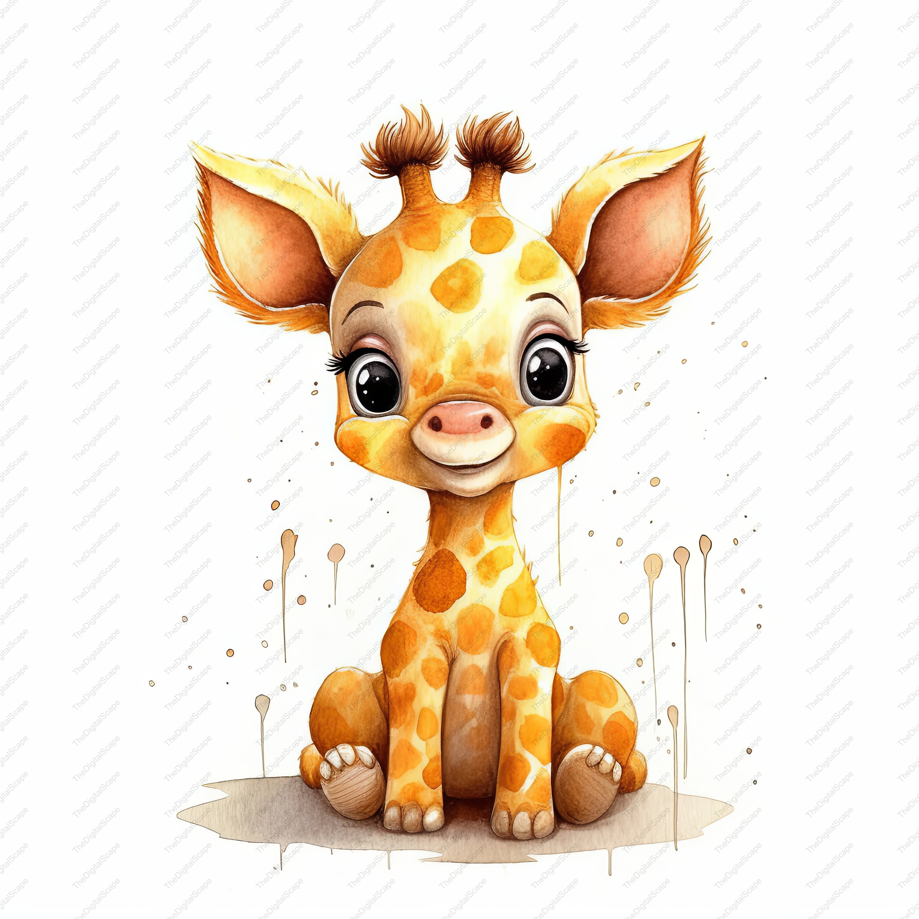 Cute Baby Giraffe Clipart 10 High Quality Jpgs, Scrapbooks, Digital ...