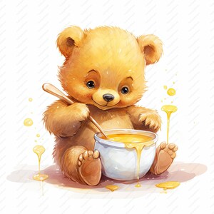Honey Teddy Bear Clipart – Cute Bear Jpgs for Scrapbooking (digital ...