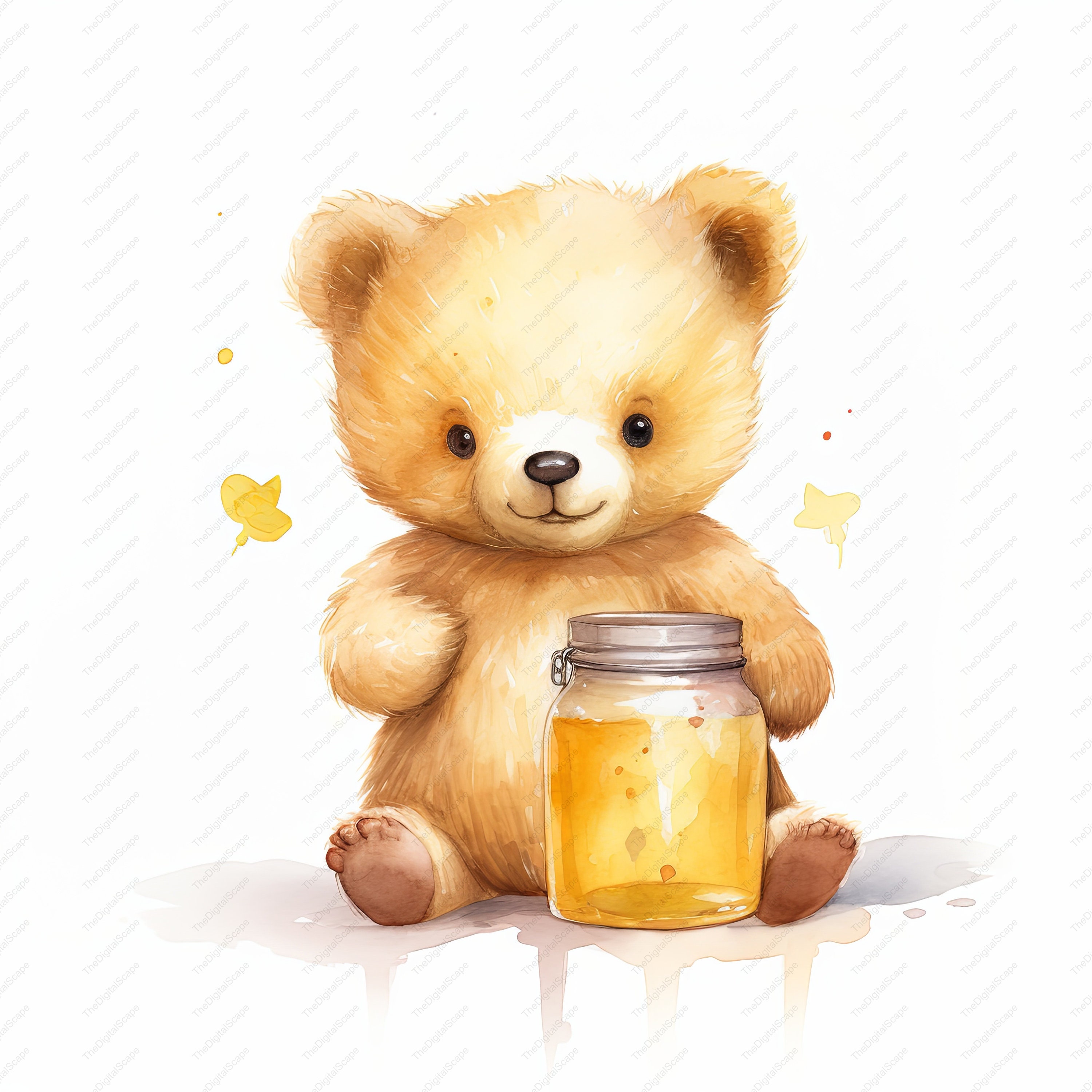 Cute Honey Teddy Bear Clipart 10 High Quality Jpgs, Scrapbooks, Digital ...