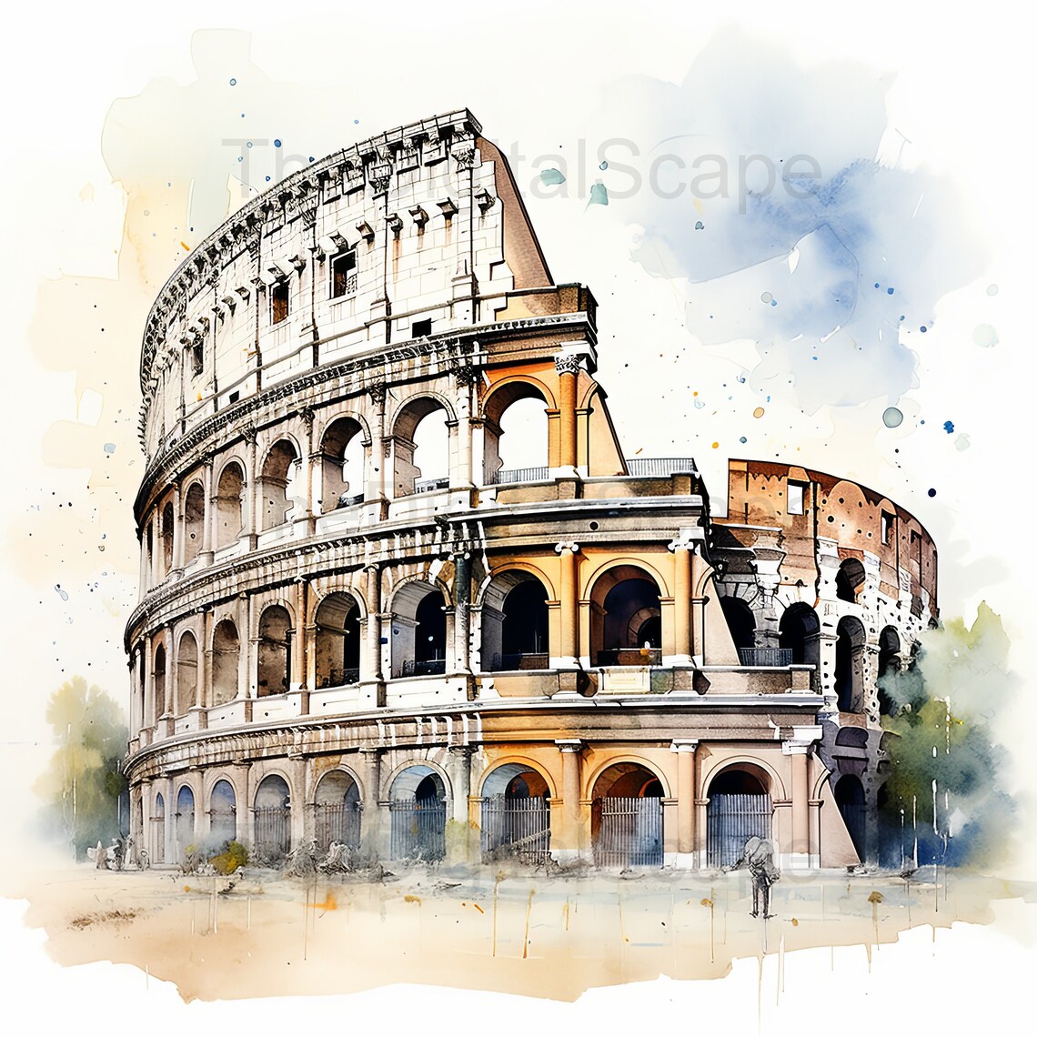 Roman Colosseum Clipart 10 High Quality Jpgs, Scrapbooks, Digital Craft ...