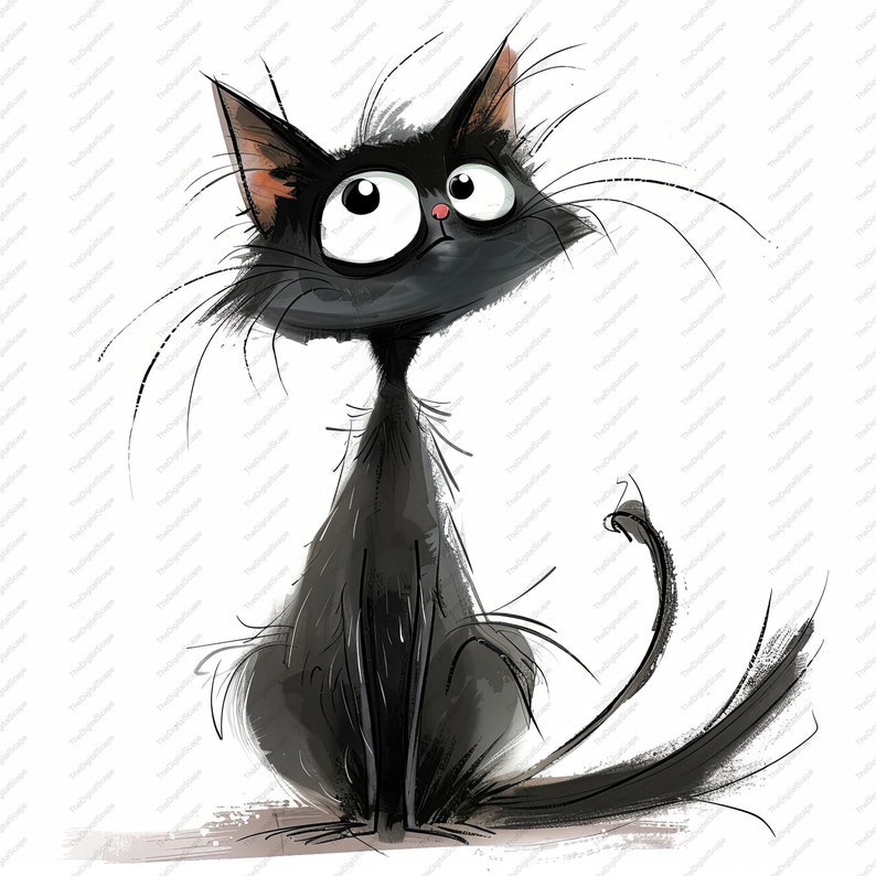 10 High Quality Designs of Crazy Cats Clip Art 10 Jpgs - Digital Print ...