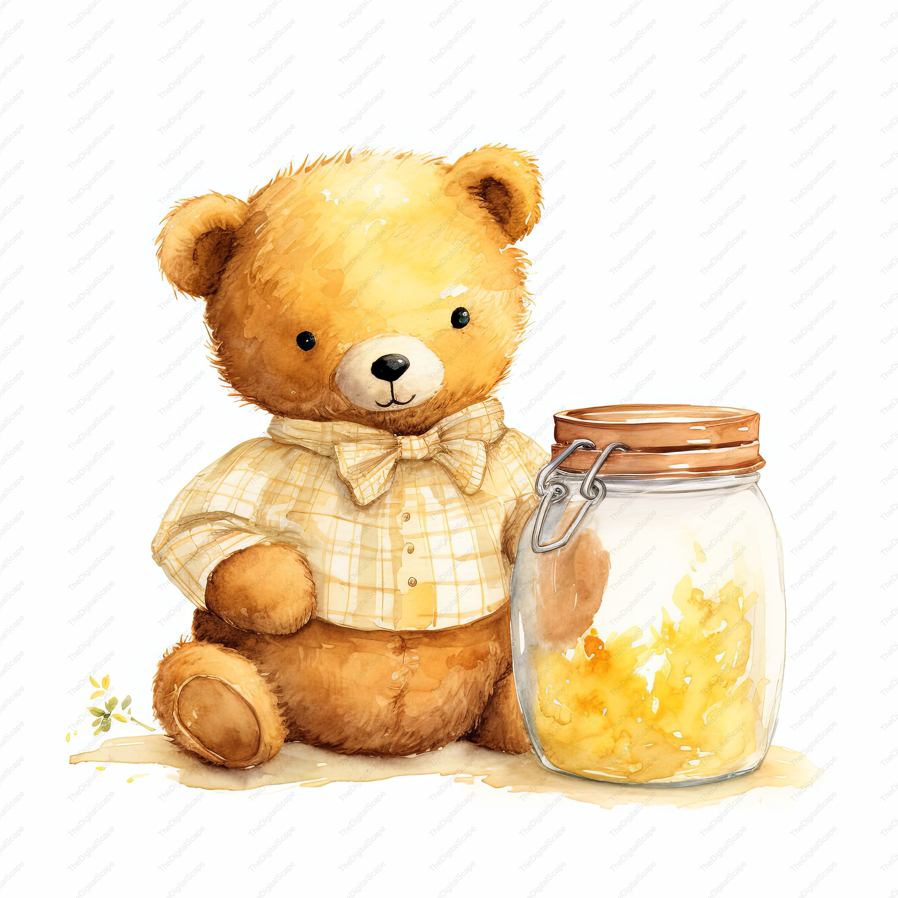 Cute Honey Teddy Bear Clipart 10 High Quality Jpgs, Scrapbooks, Digital ...
