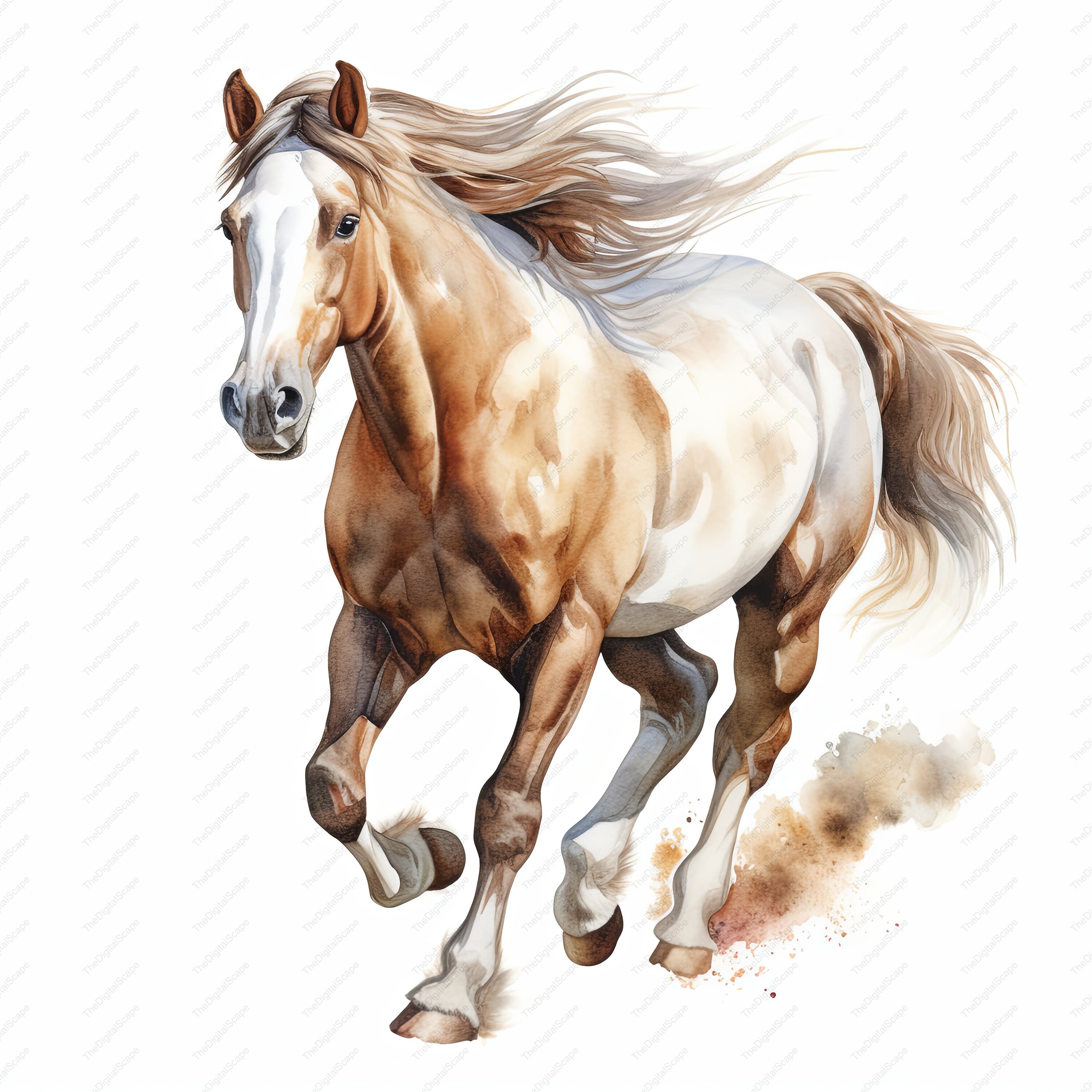 Horse Galloping Clipart - 10 High Quality Jpgs, Scrapbooks, Digital ...