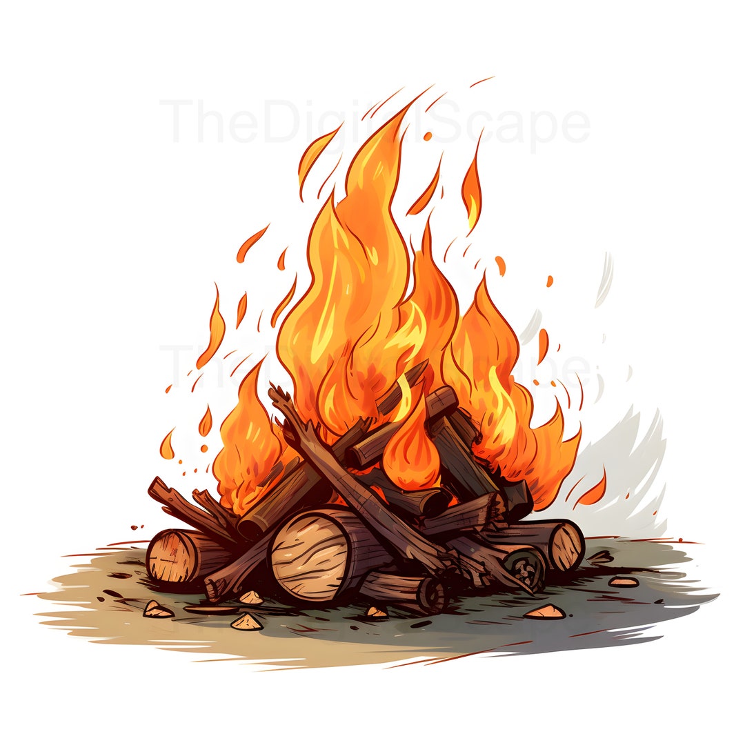 Campfire Clipart - 15 High Quality Jpgs, Scrapbooks, Digital Craft ...