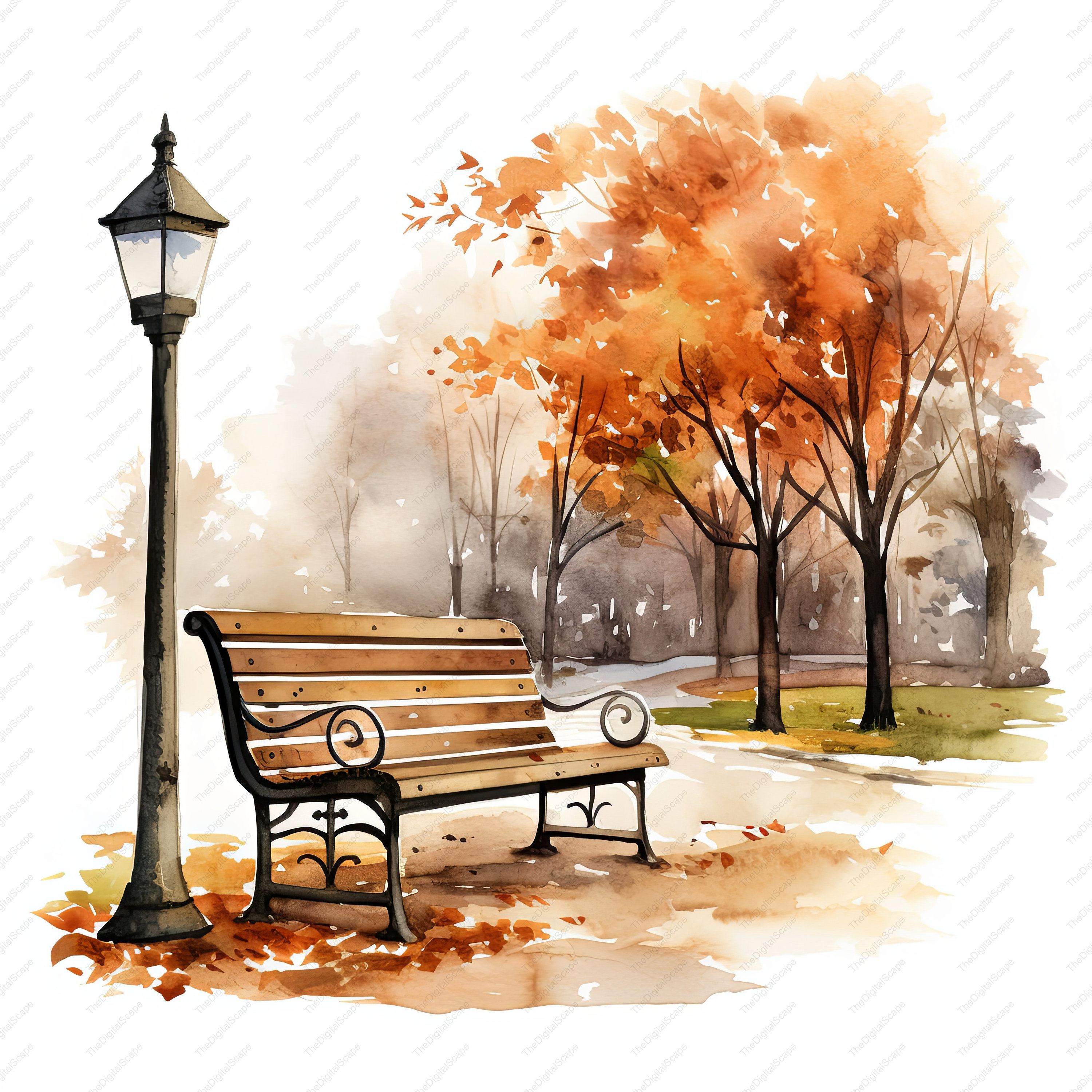 Park Bench Clipart 10 High Quality Jpgs, Scrapbooks, Digital Craft ...