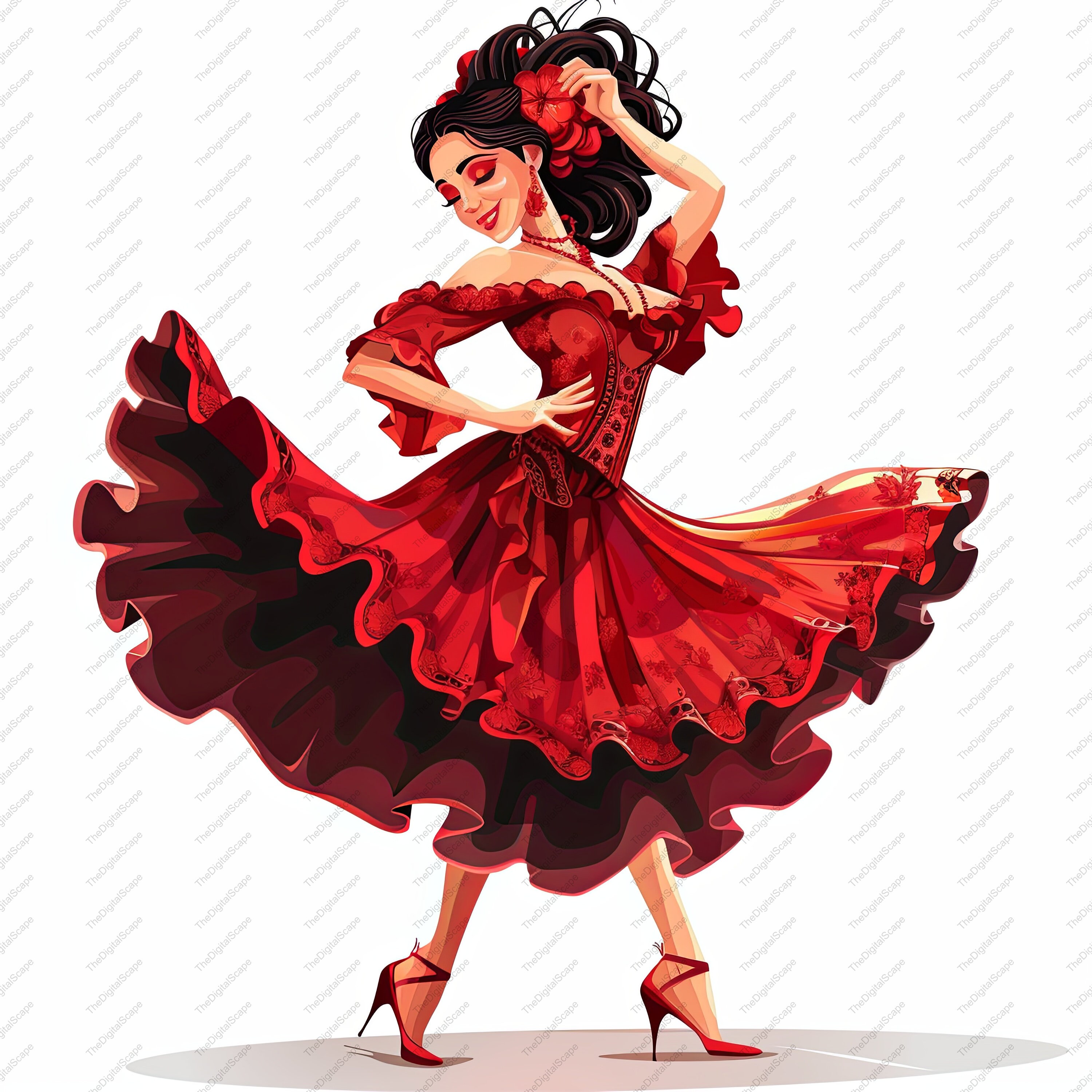 10 Cartoon Spanish Dancers Clipart High Quality Jpgs, Scrapbooks ...