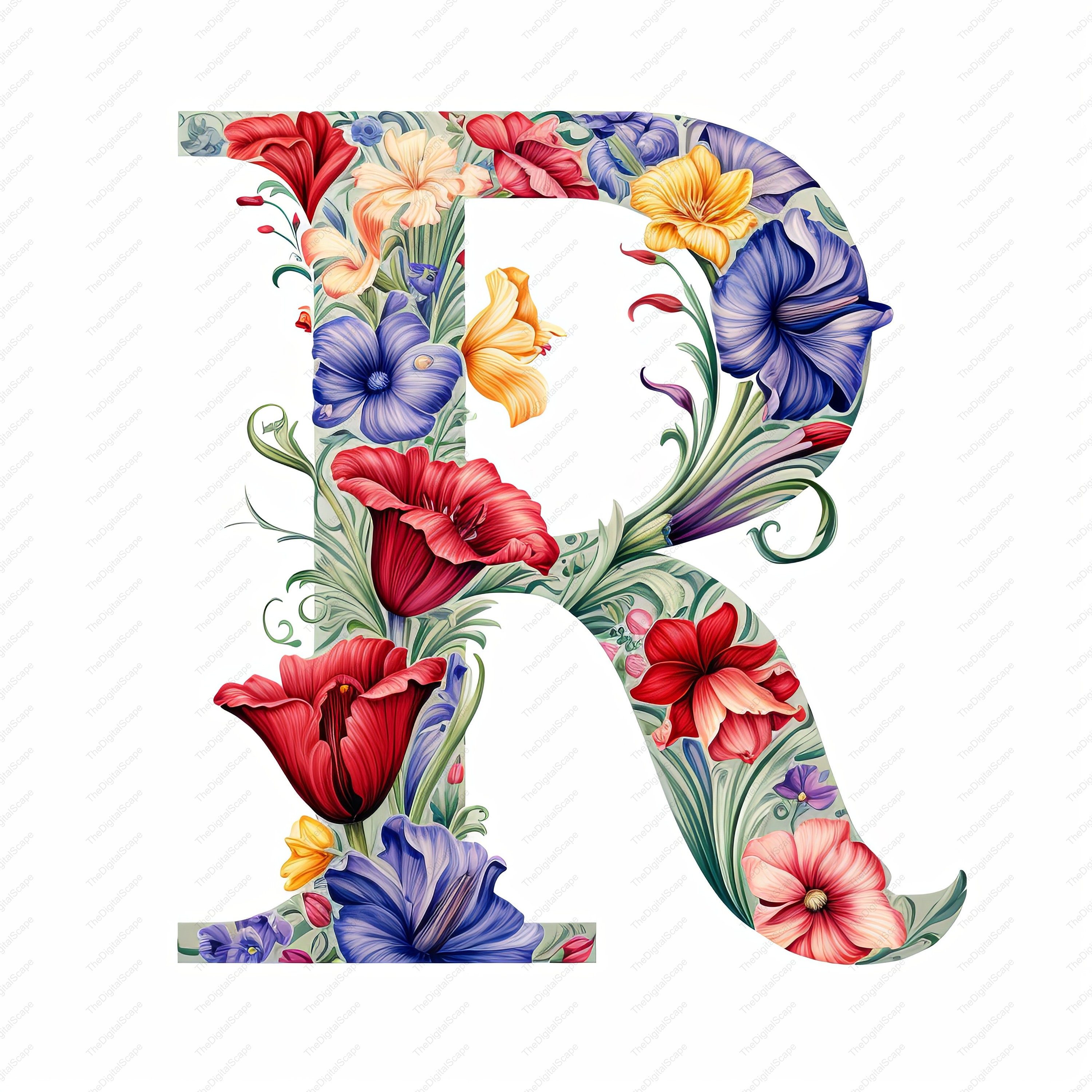 Letter R Clipart - 10 High Quality Jpgs, Alphabet Print, Scrapbooks ...