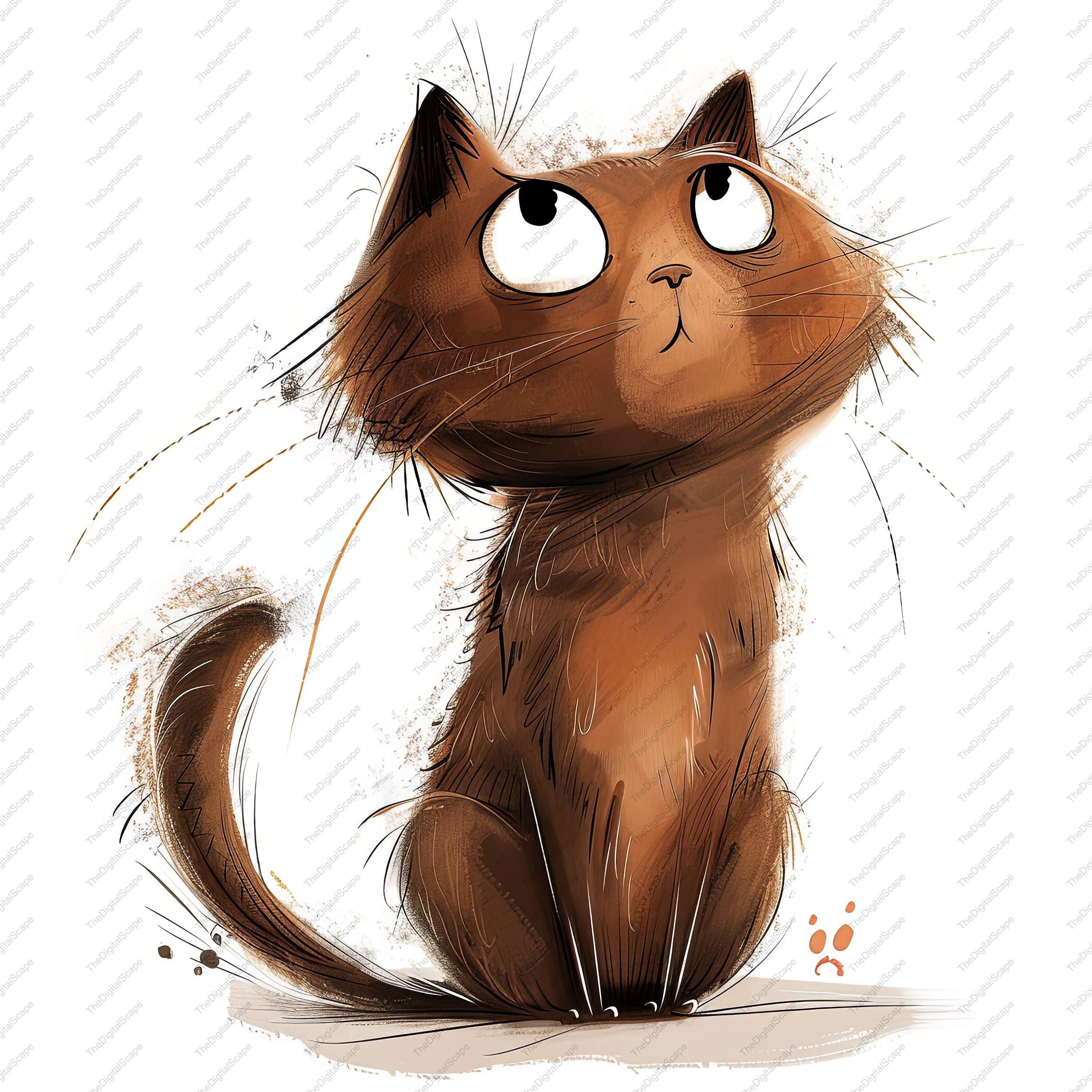10 High Quality Designs of Crazy Cats Clip Art 10 Jpgs Digital Print ...