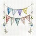 Floral Bunting Watercolor Clipart – High-quality Jpgs (instant Download ...