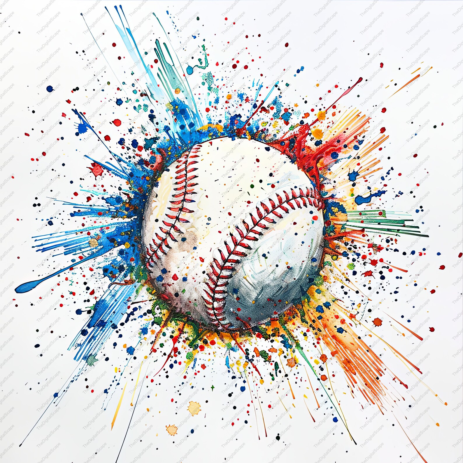 Watercolor Baseball Clipart – Sports Art, Party Decor (digital Download ...