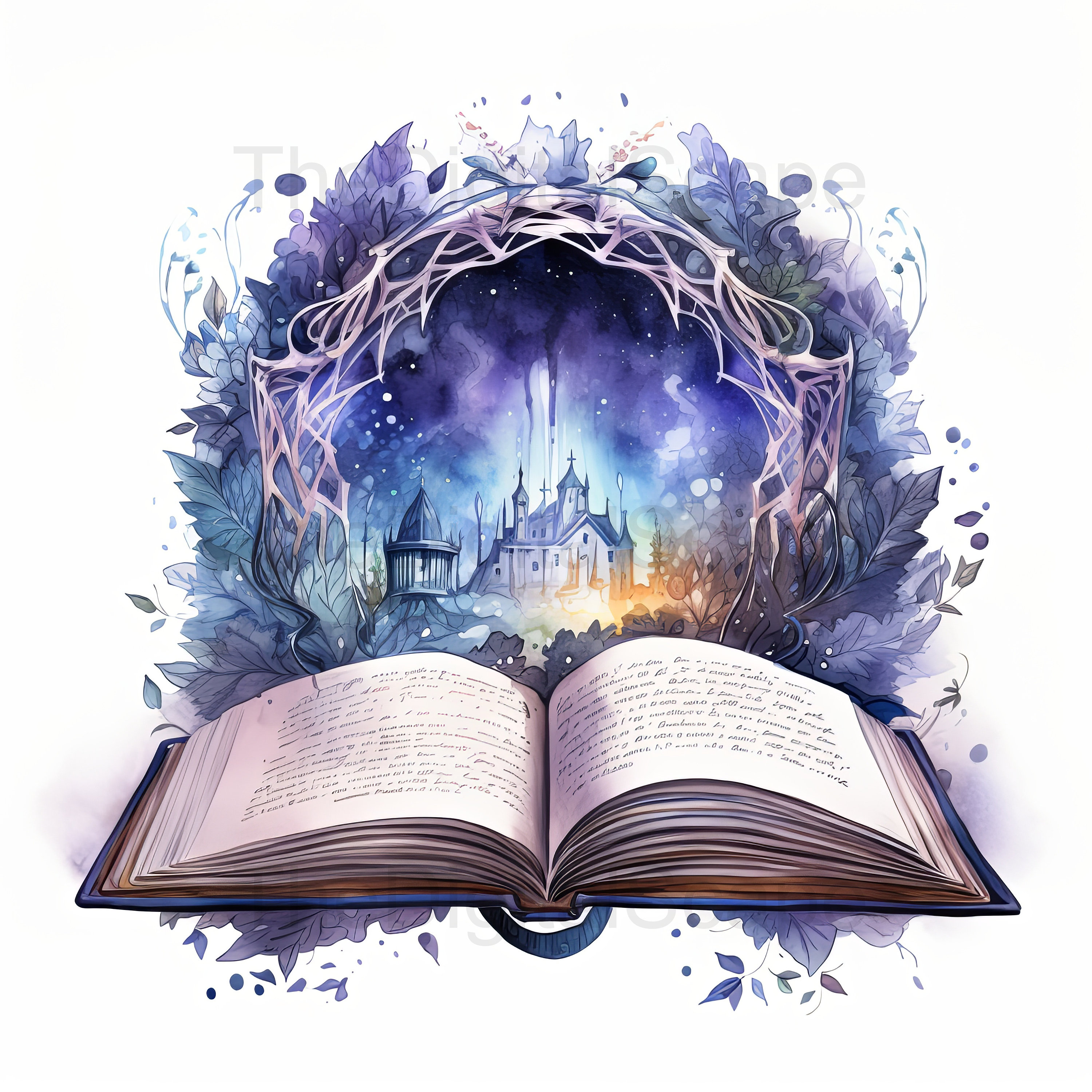 Fantasy Open Books Clipart 20 High Quality Jpgs, Scrapbooks, Digital ...