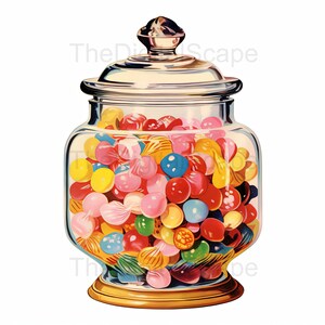 Retro Candy Jar Clipart – High-quality JPG Images (instant Download) - Etsy