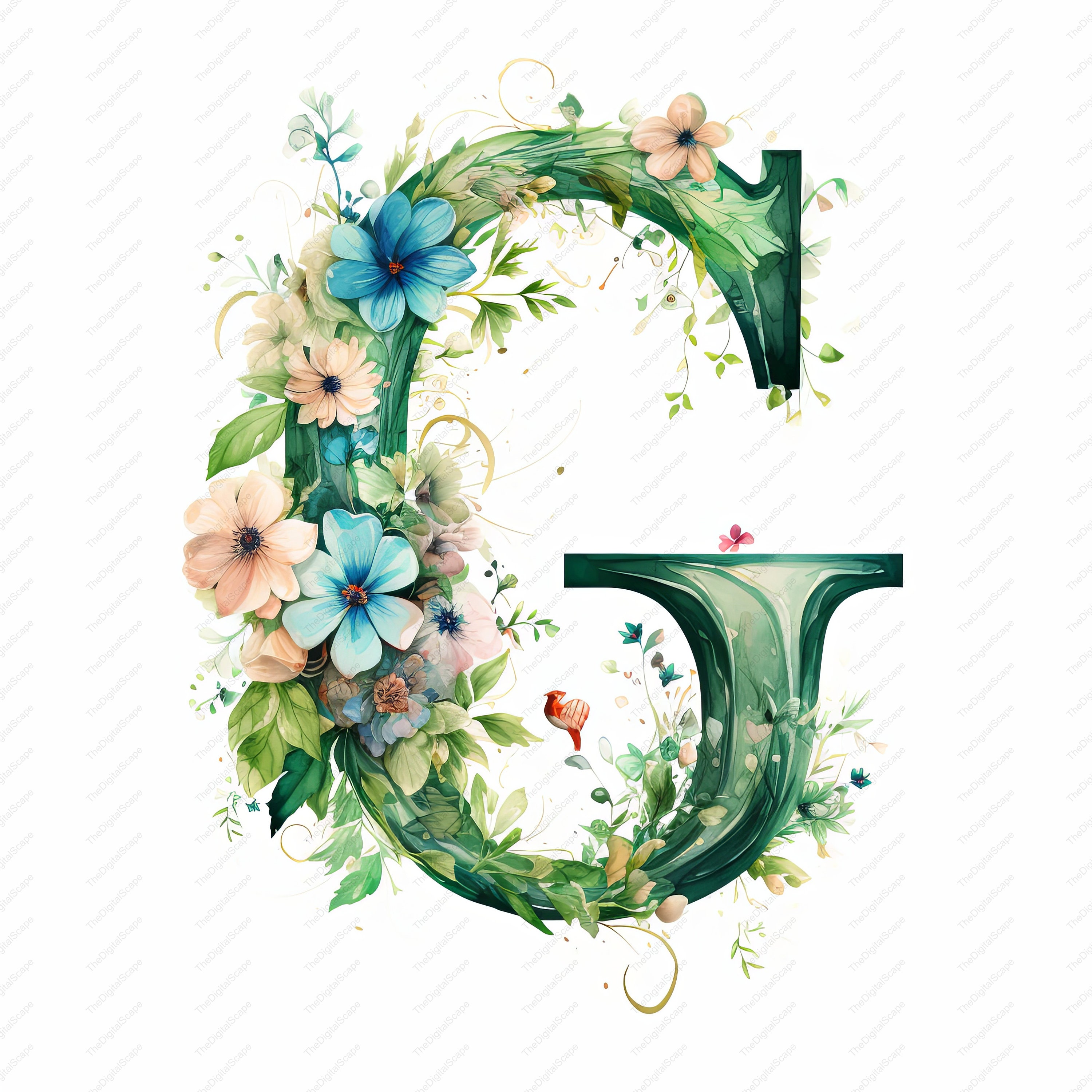 Letter G Clipart - 10 High Quality Jpgs, Alphabet Print, Scrapbooks ...