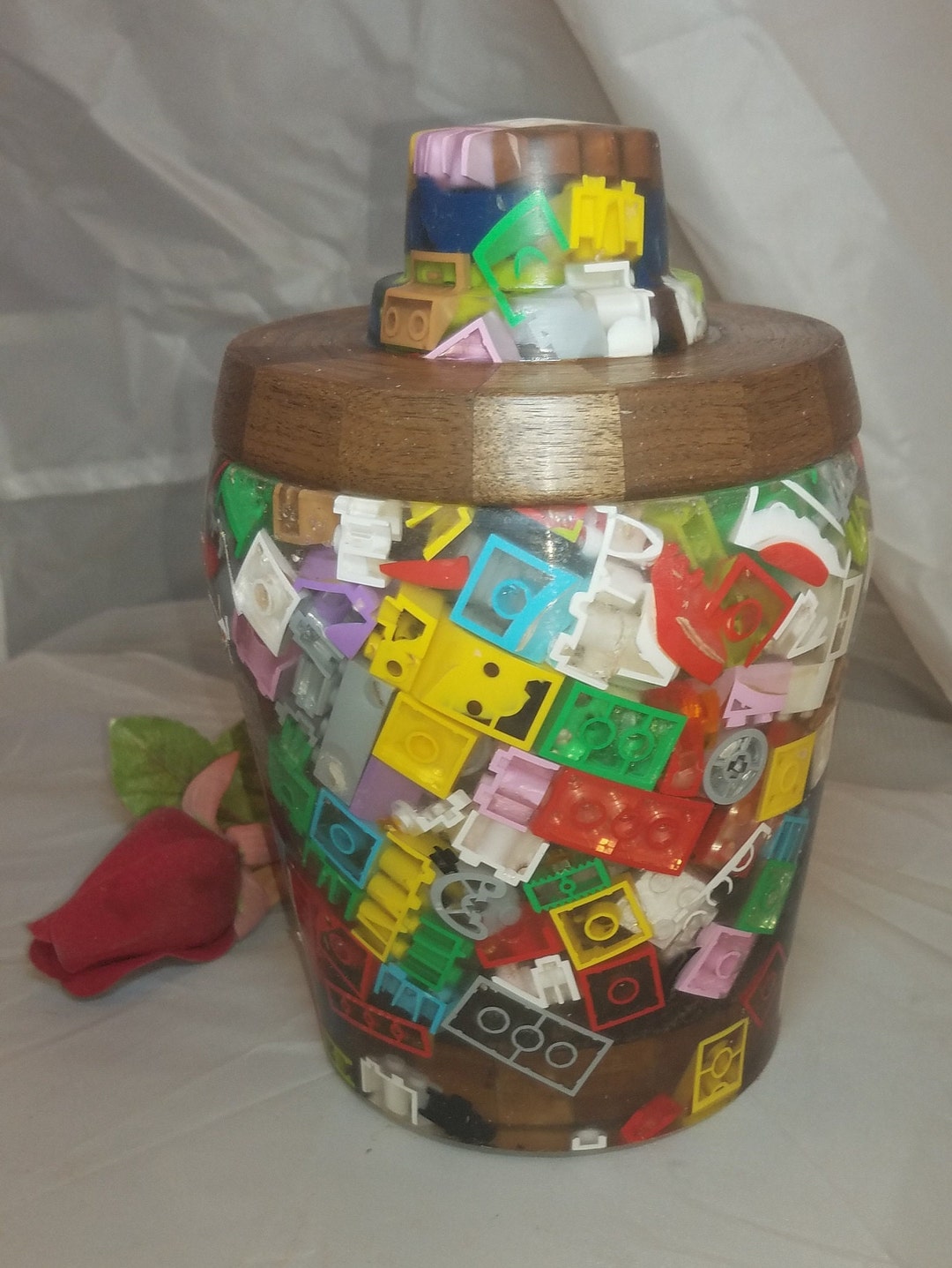 Legos - in Resin. Walnut Trim - Etsy