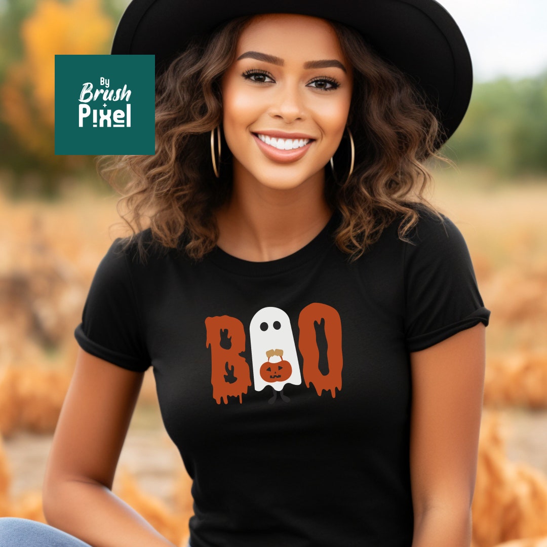 Halloween Boo Shirt Vintage Halloween Shirt Cute Ghost Shirt - Etsy