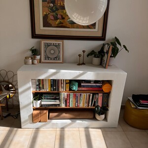 Custom Plaster Book Shelf Console Bookcase Entertainment Stand Storage ...