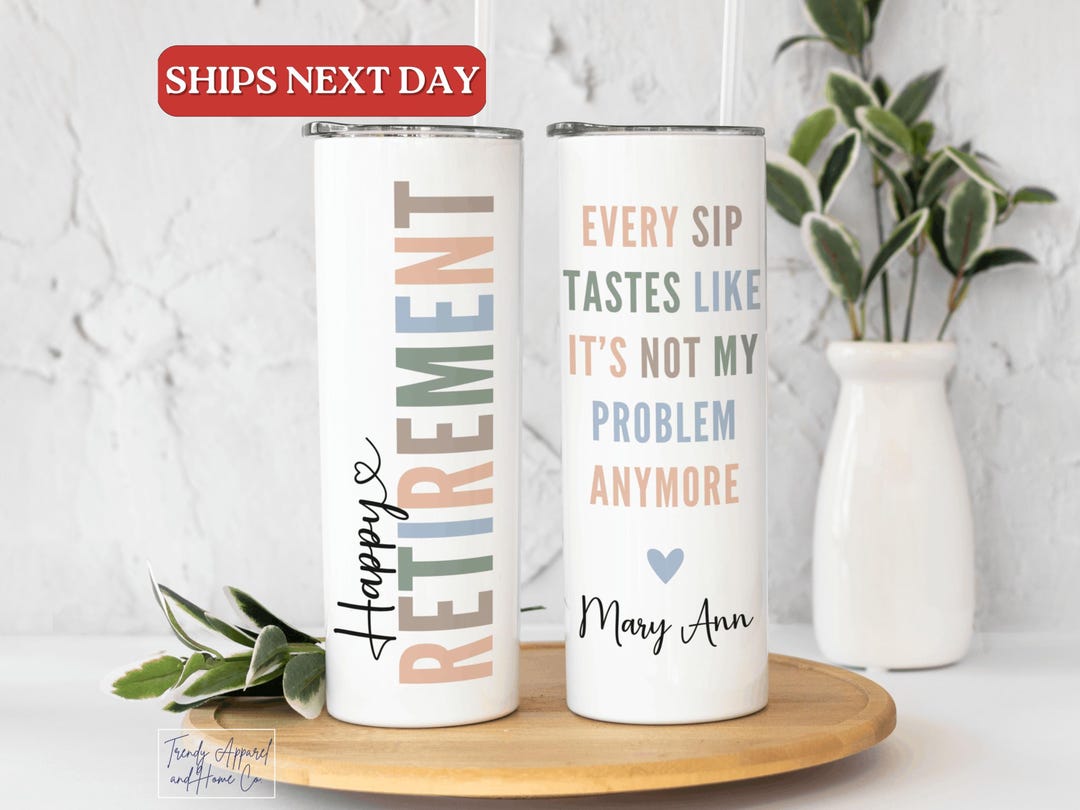 Personalized Retirement Tumbler Funny Retirement Tumbler for Women ...