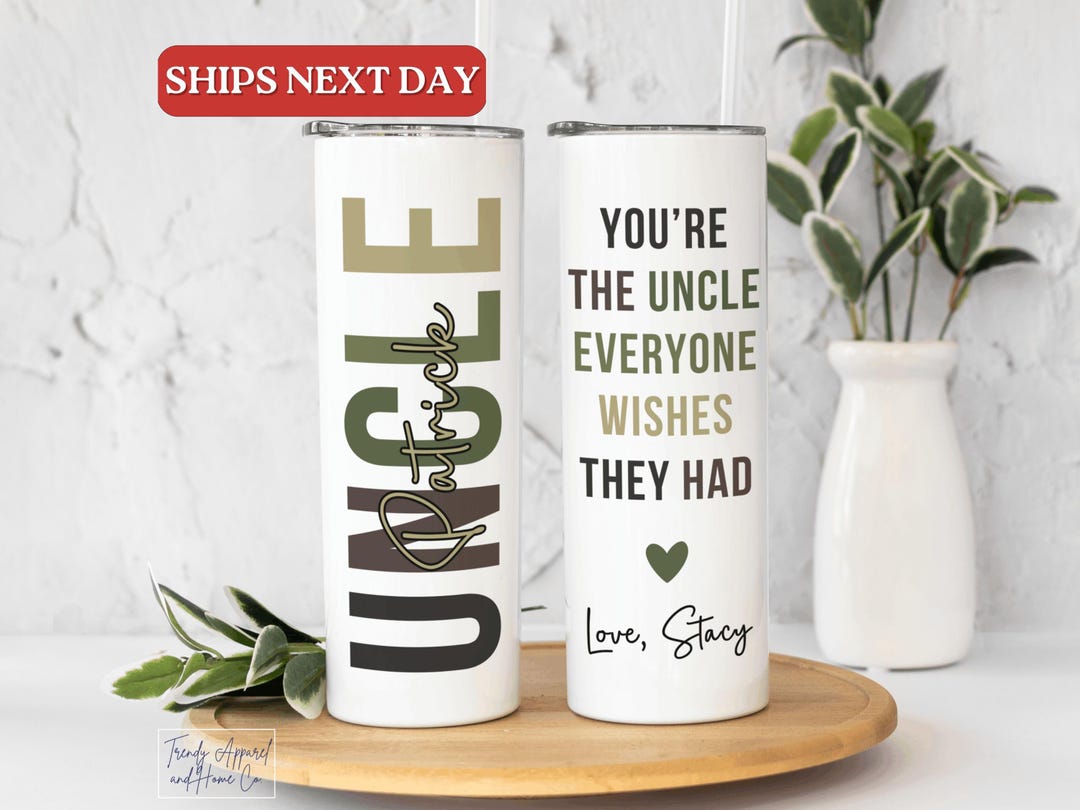 Gift for Uncle Tumbler Uncle Gifts Custom Gift for New Uncle Gift for ...