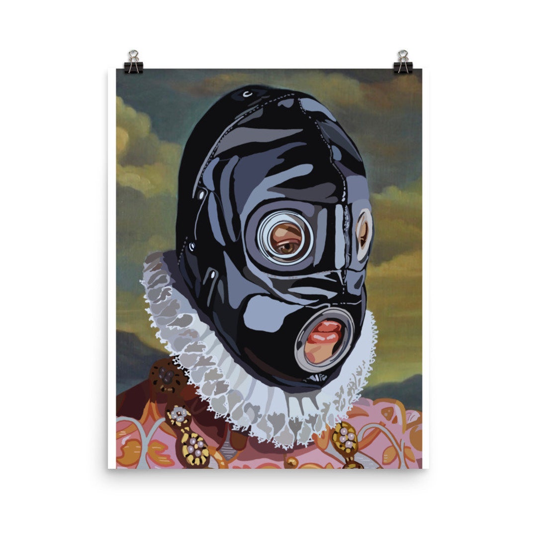 Facemask Man Poster. - Etsy