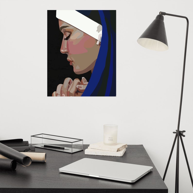 Praying Nun Poster. - Etsy